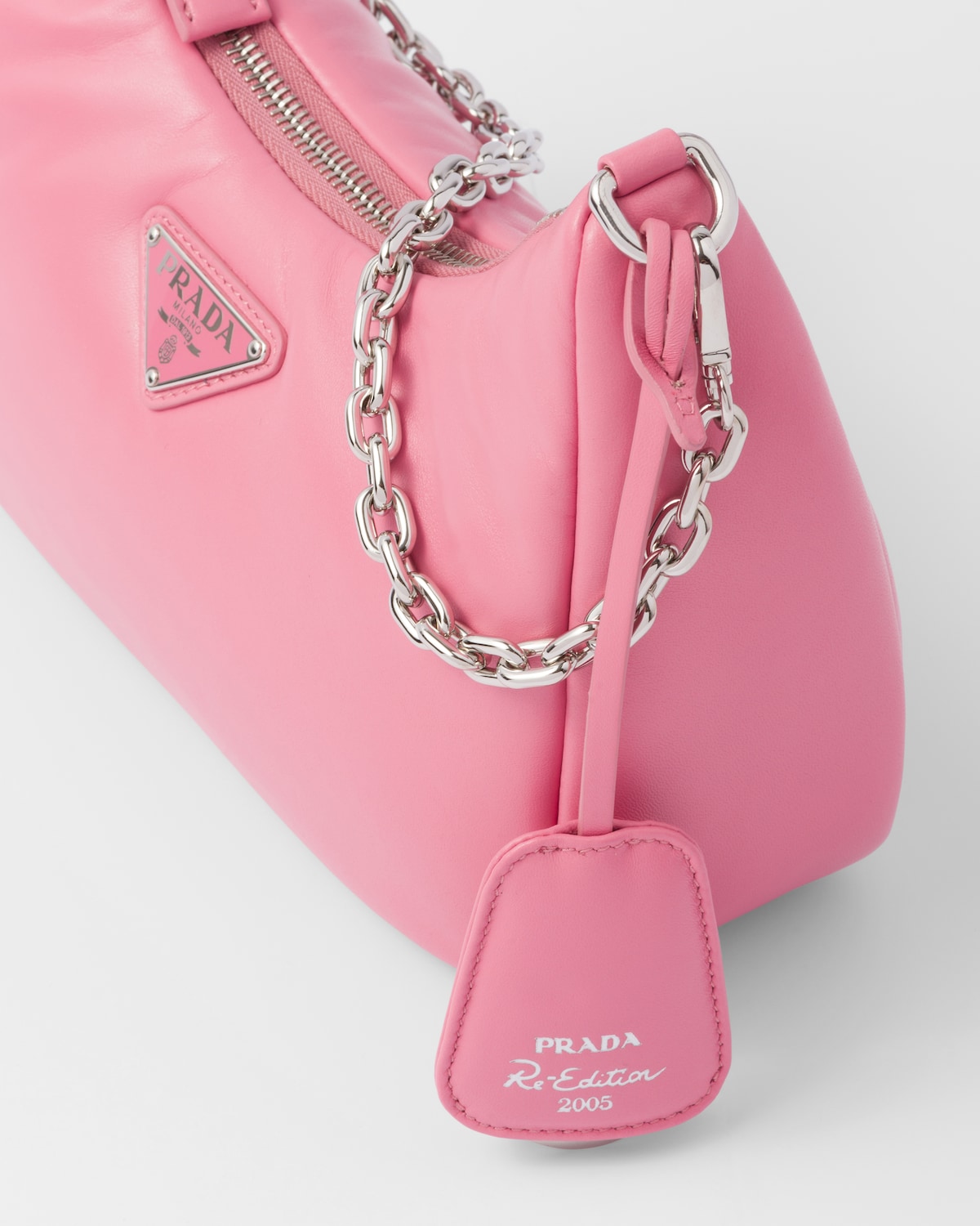 Geranium Pink Padded Nappa-leather Prada Re-edition 2005 Shoulder Bag ...