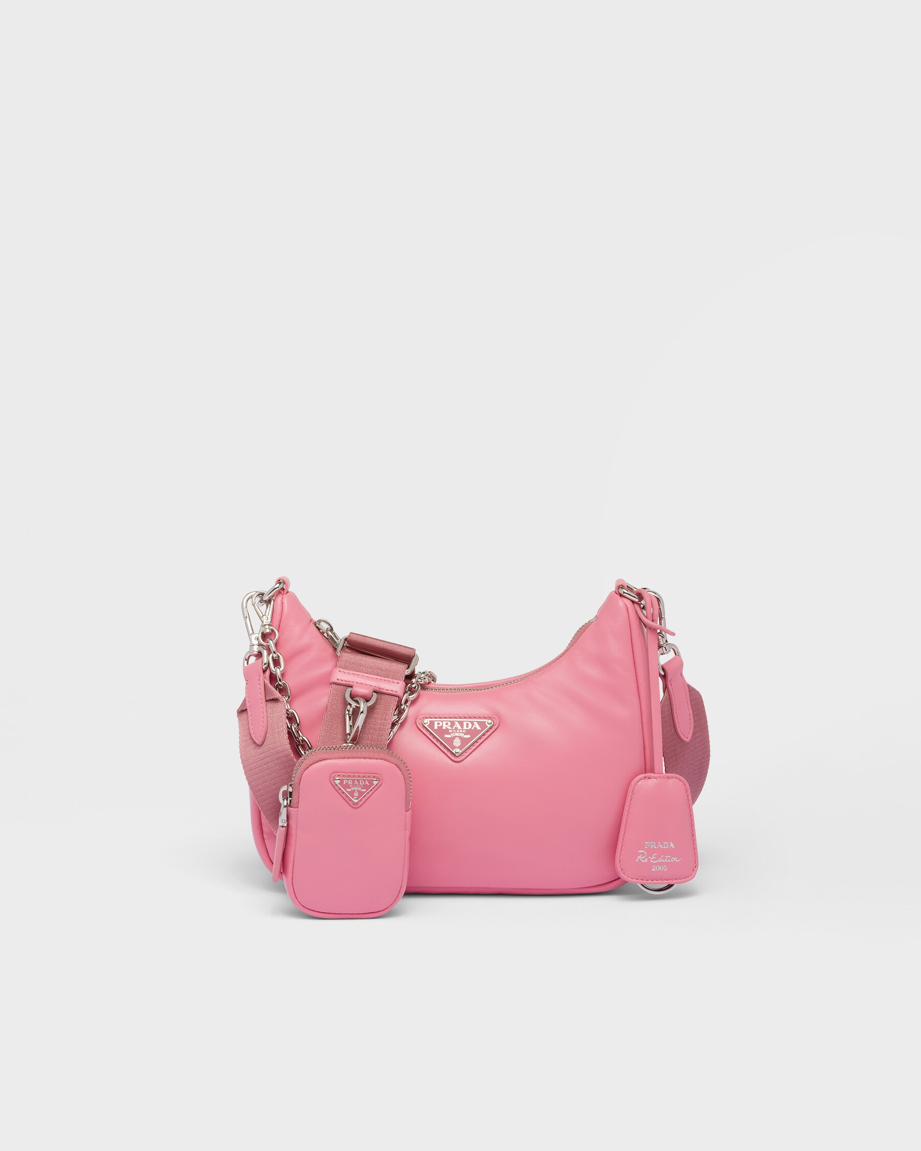 Geranium Pink Padded Nappa-leather Prada Re-edition 2005 Shoulder Bag ...