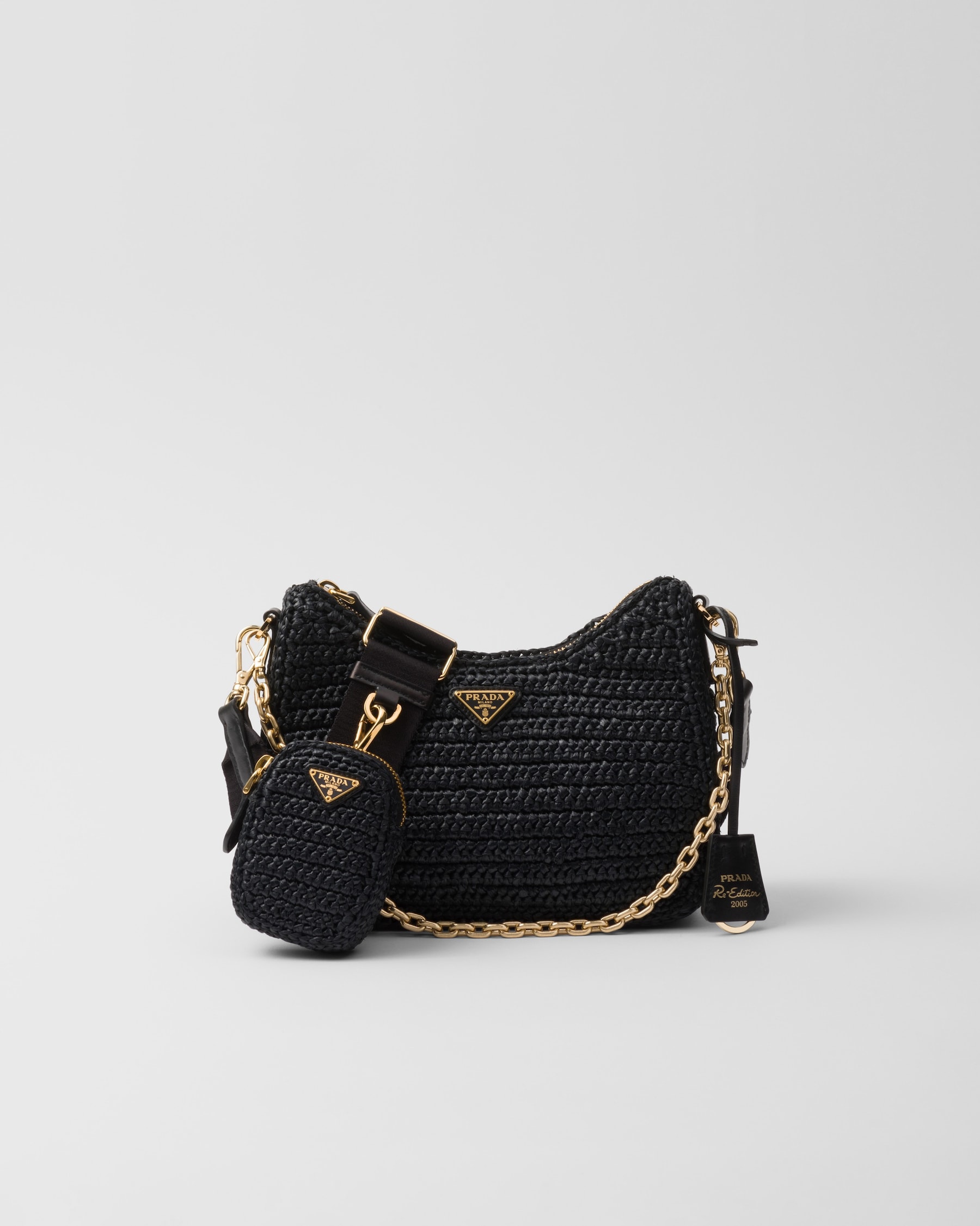 Black Prada Re-edition 2005 Crochet Bag | PRADA