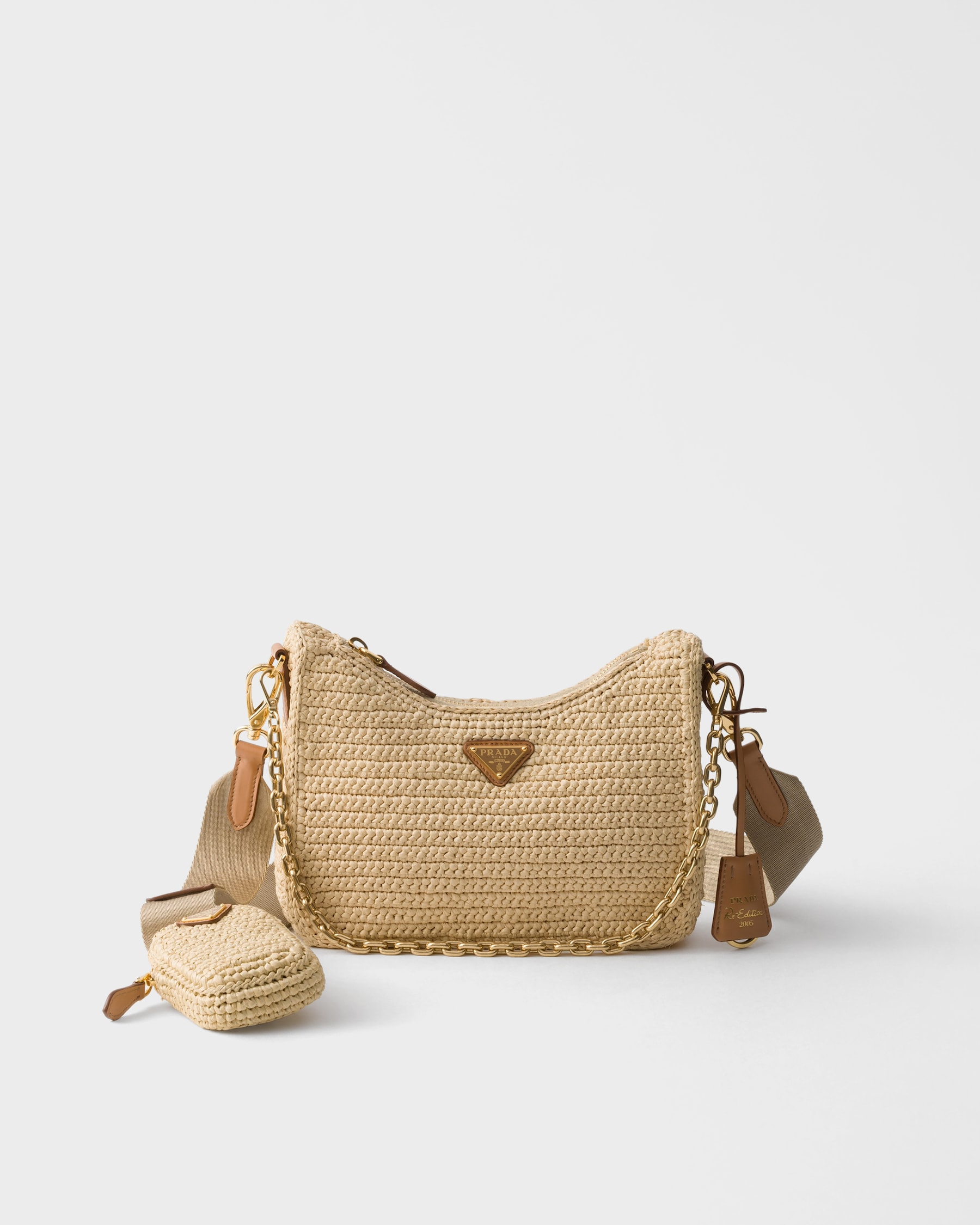 Natural Prada Re-edition 2005 Crochet Bag | PRADA