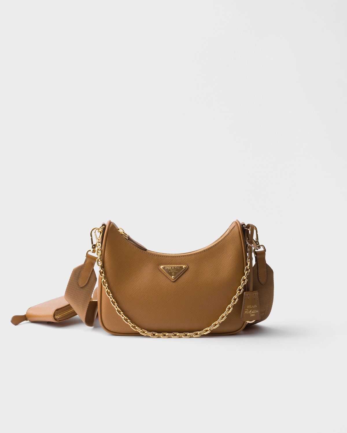 Caramel Prada Re-edition 2005 Saffiano Leather Bag | PRADA