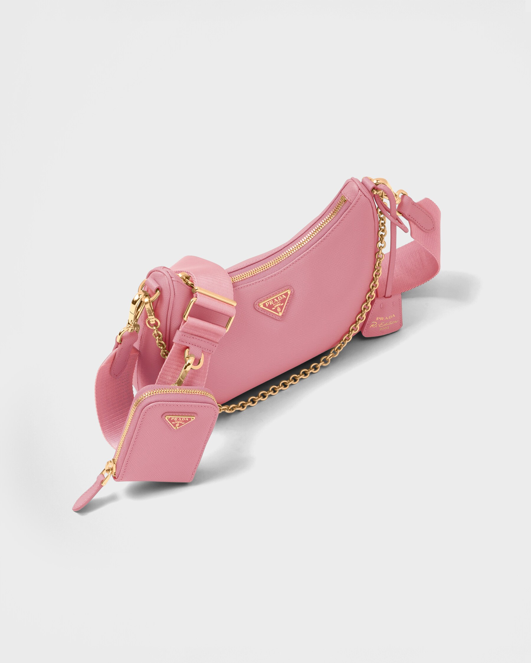 Petal Pink Prada Re-edition 2005 Saffiano Leather Bag | PRADA