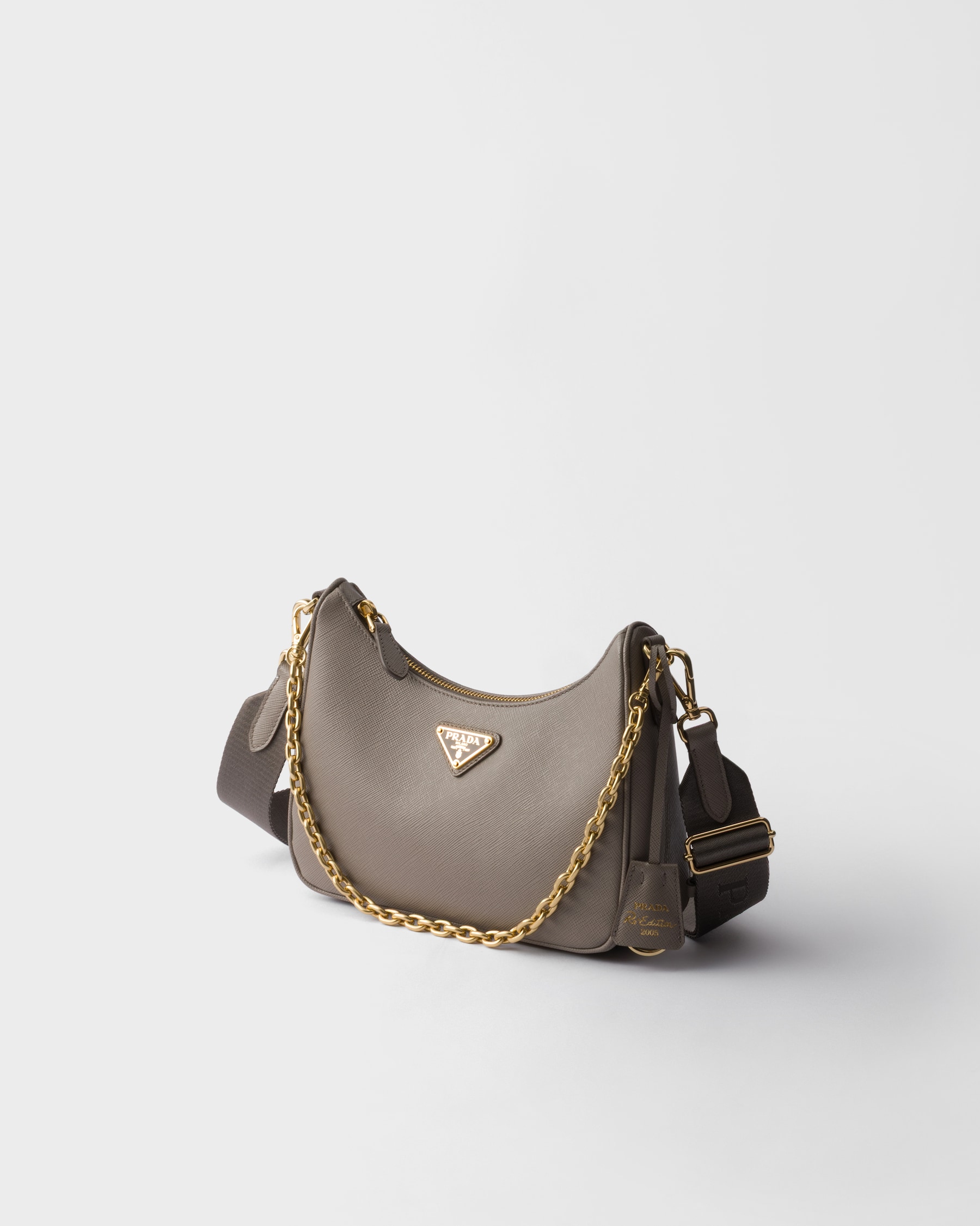 Clay Grey Prada Re-edition 2005 Saffiano Leather Bag | PRADA - United ...