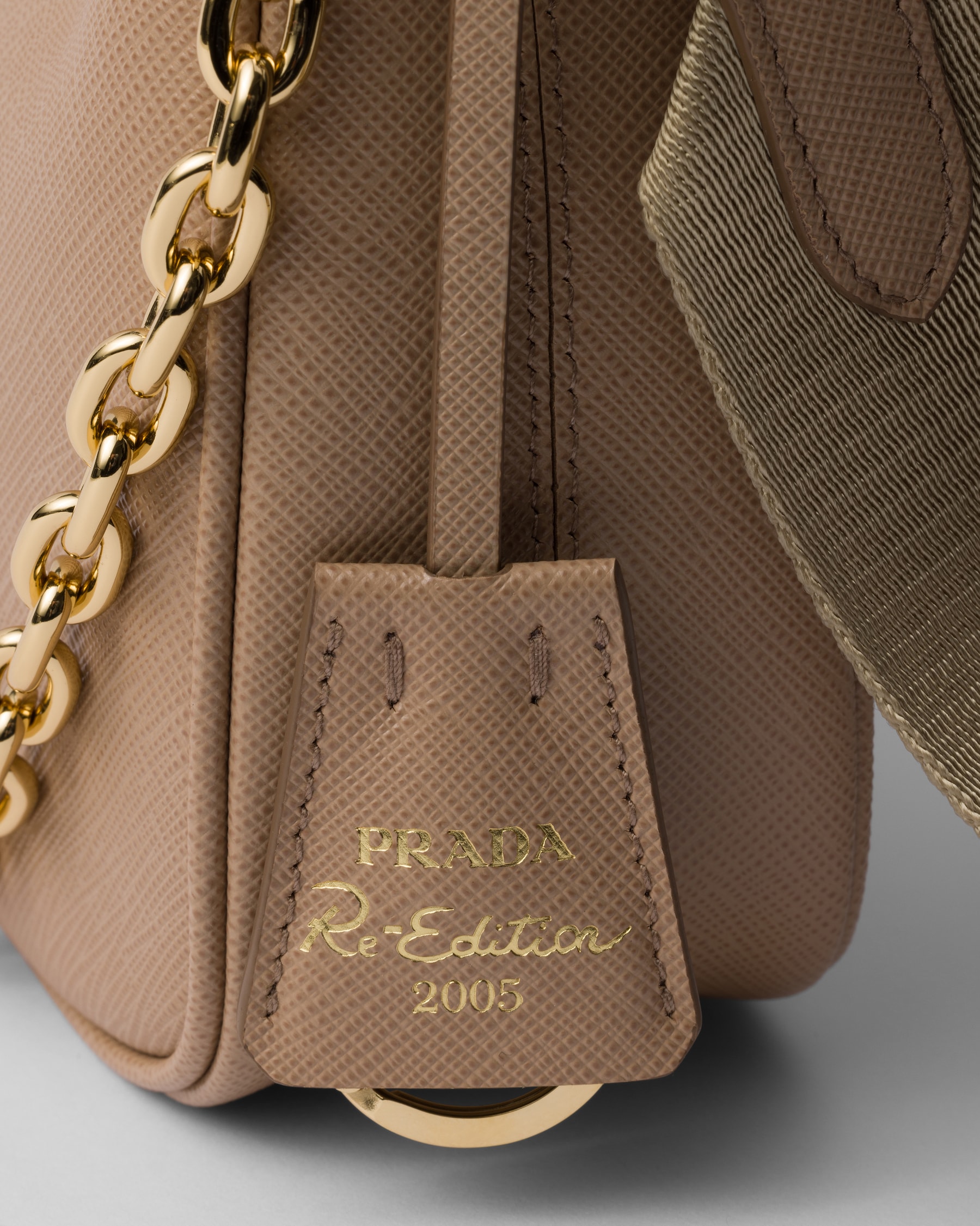 Cameo Beige Prada Re-edition 2005 Saffiano Leather Bag | PRADA - United ...