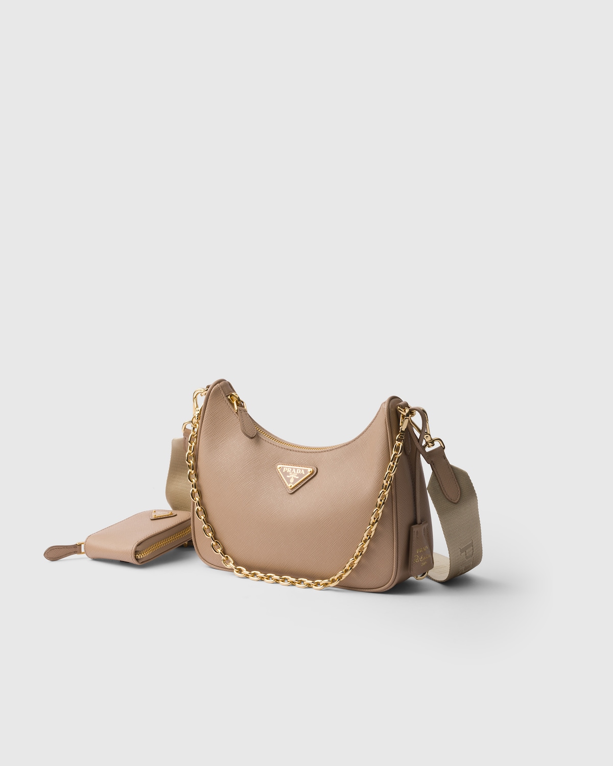Cameo Beige Prada Re-edition 2005 Saffiano Leather Bag | PRADA