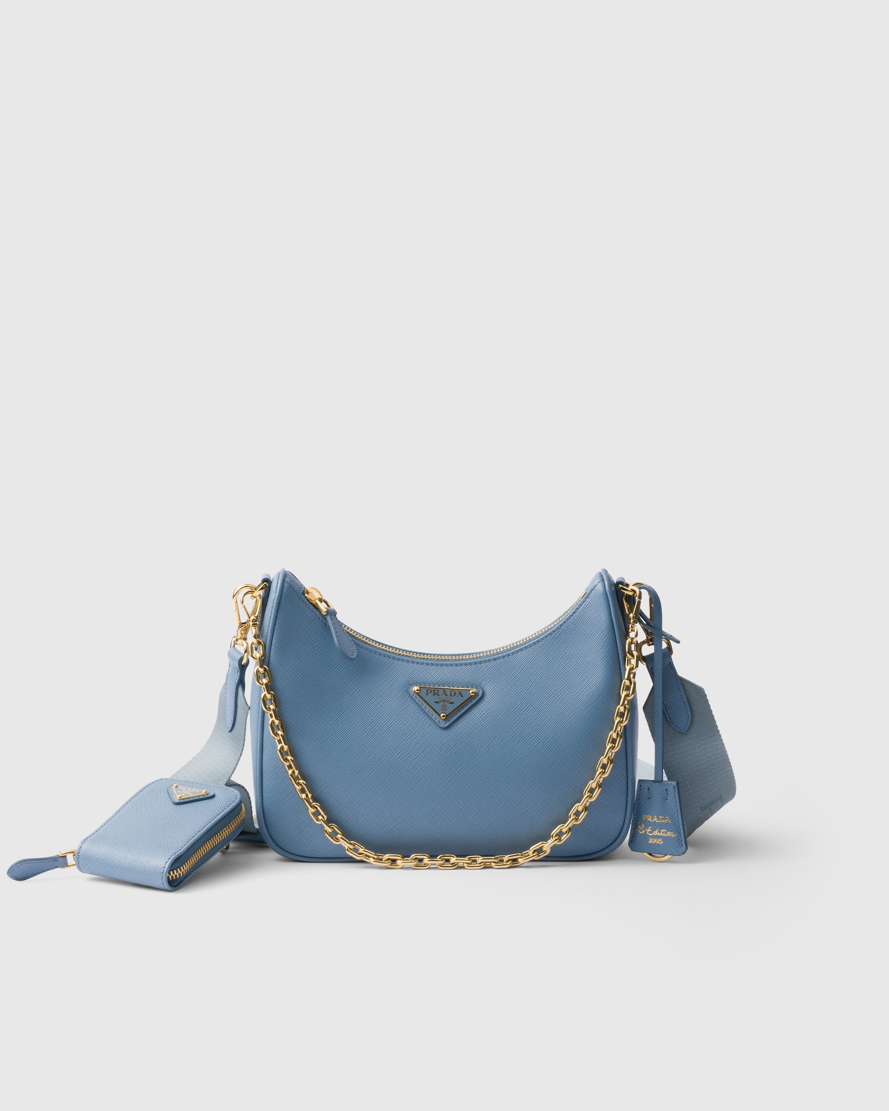 Astral Blue Prada Re-edition 2005 Saffiano Leather Bag | PRADA