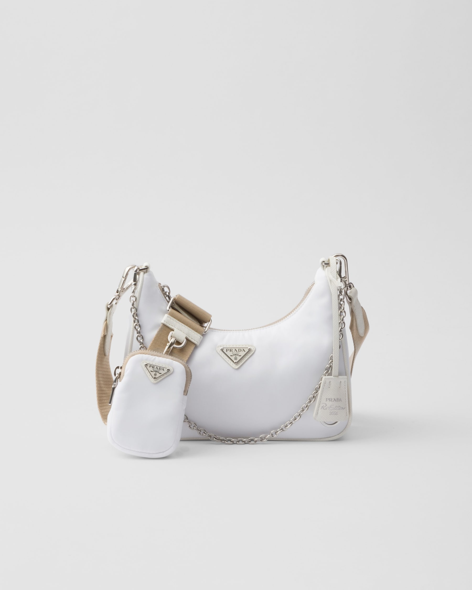 White Prada Re-edition 2005 Re-nylon Bag | PRADA