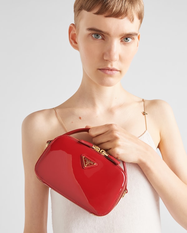 Cherry Red Prada Odette Patent Leather Mini-bag | PRADA
