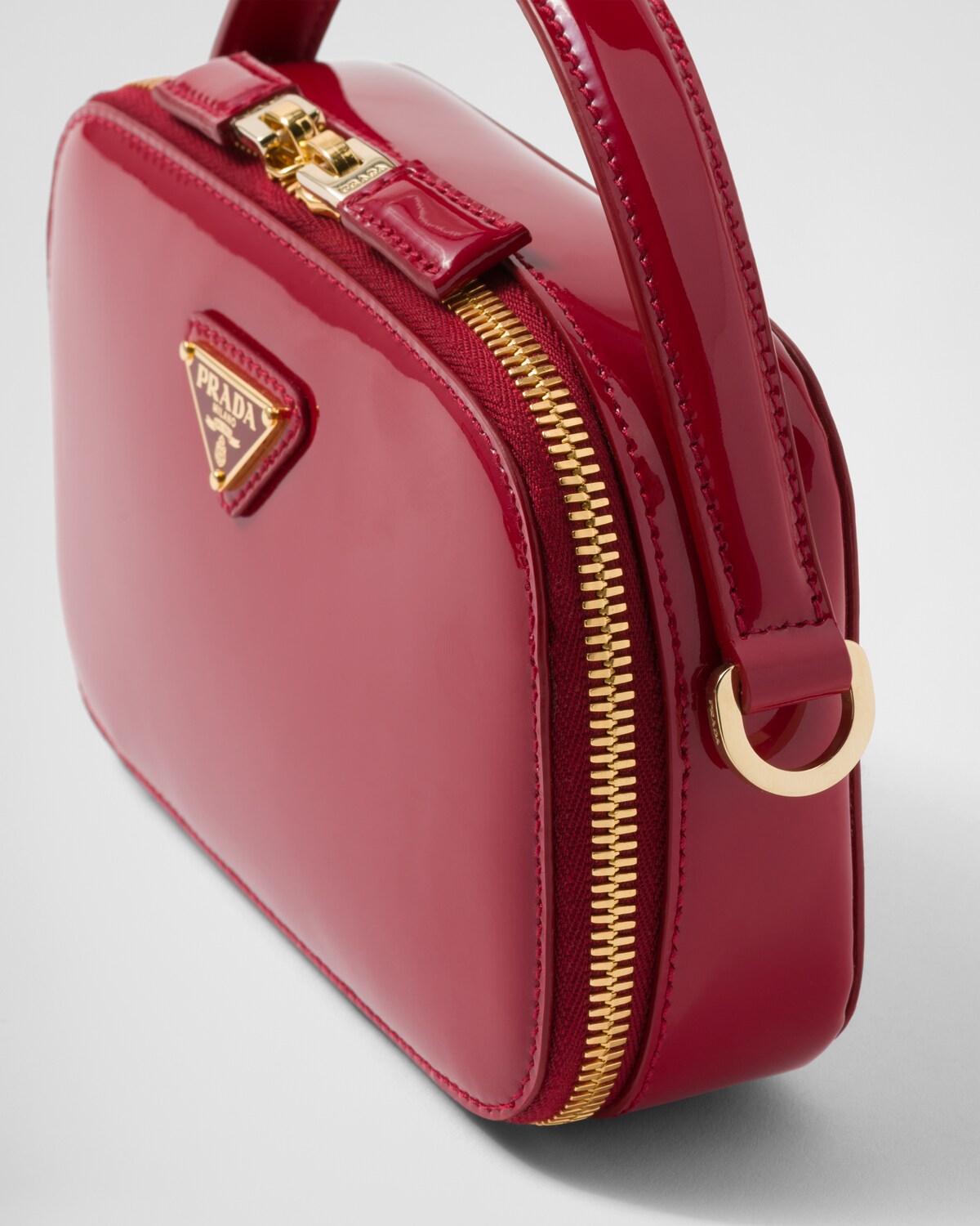Cherry Red Prada Odette Patent Leather Mini-bag | PRADA