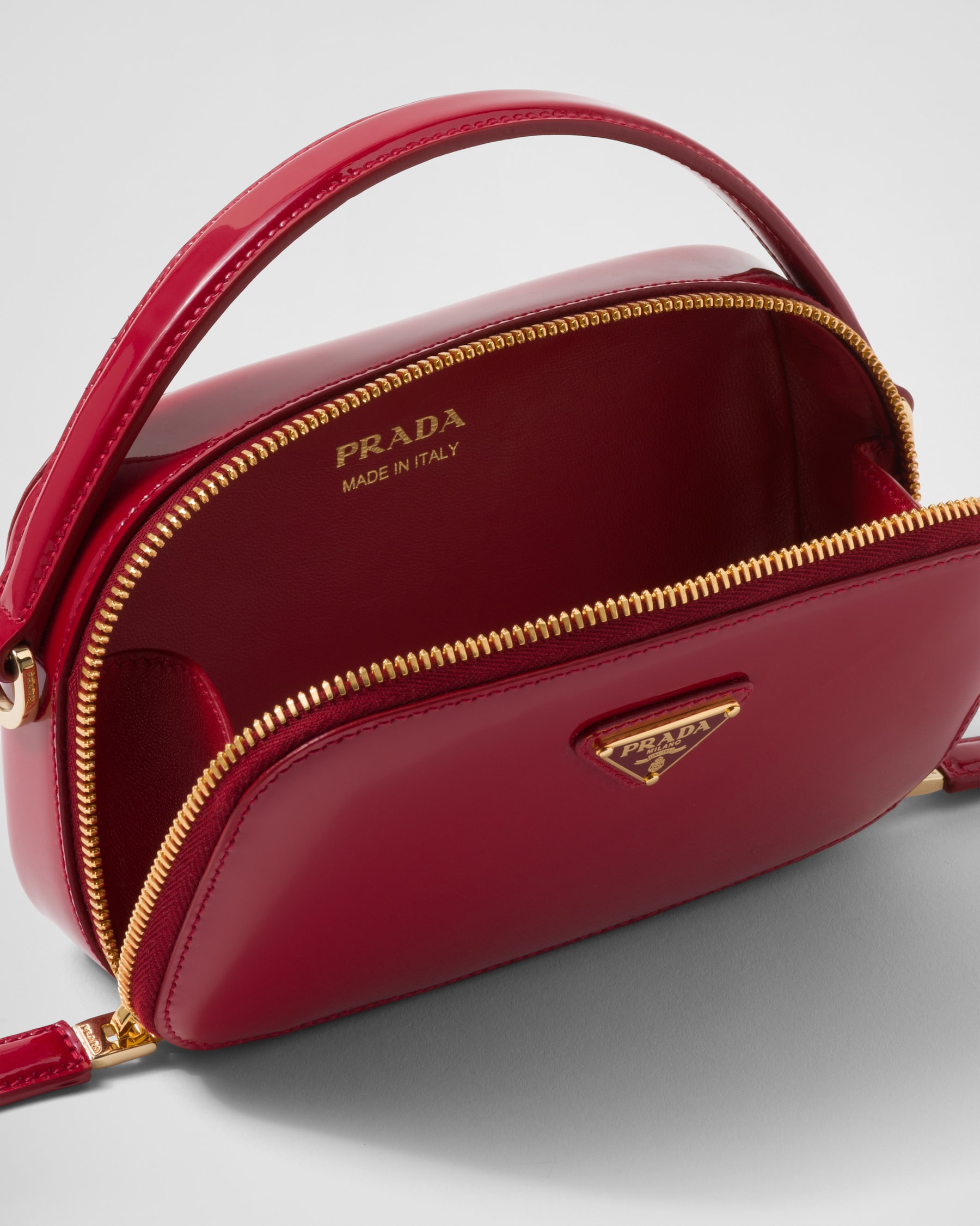 Cherry Red Prada Odette Patent Leather Mini-bag | PRADA