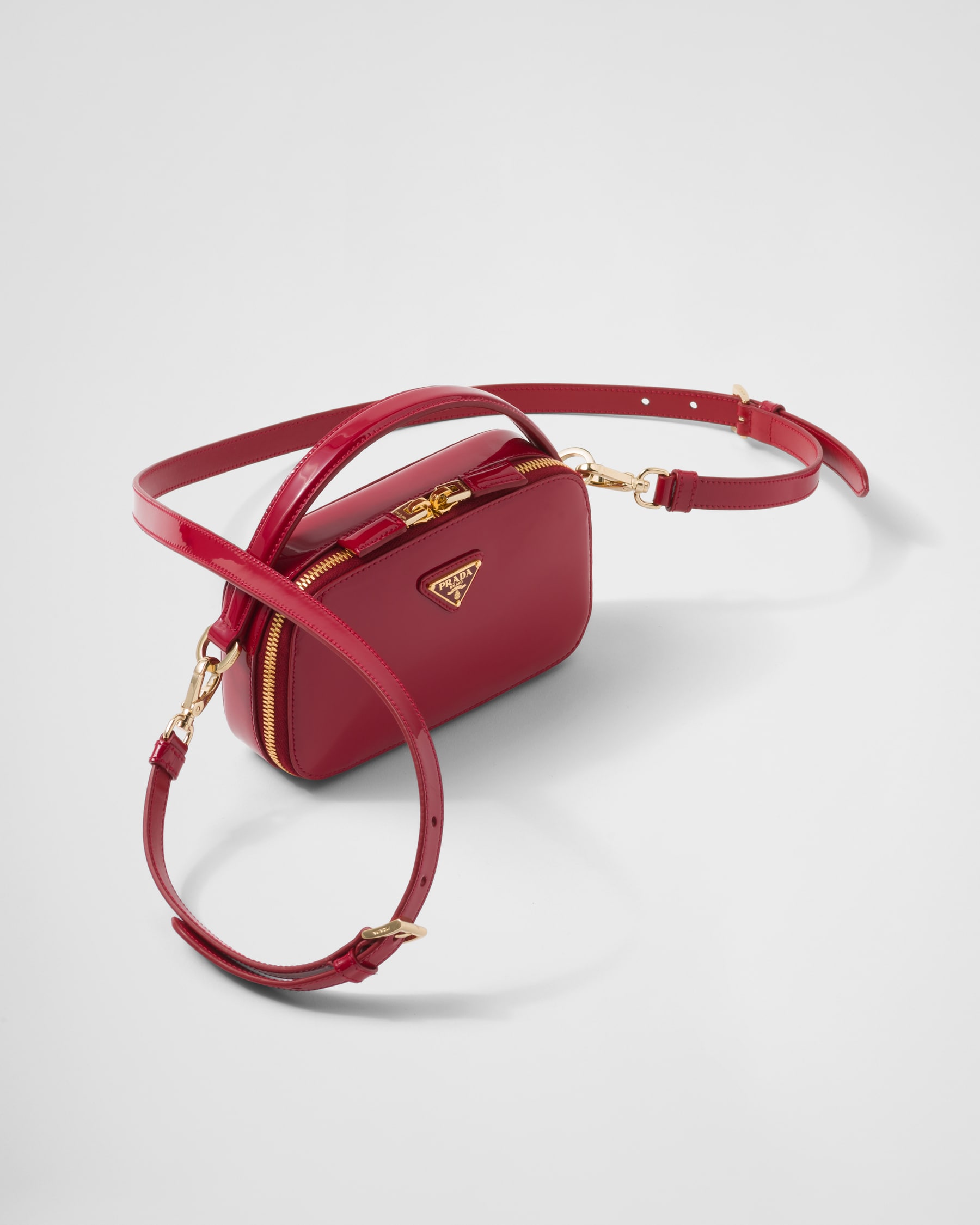 Mini Borsa Prada Odette In Vernice Cherry | PRADA
