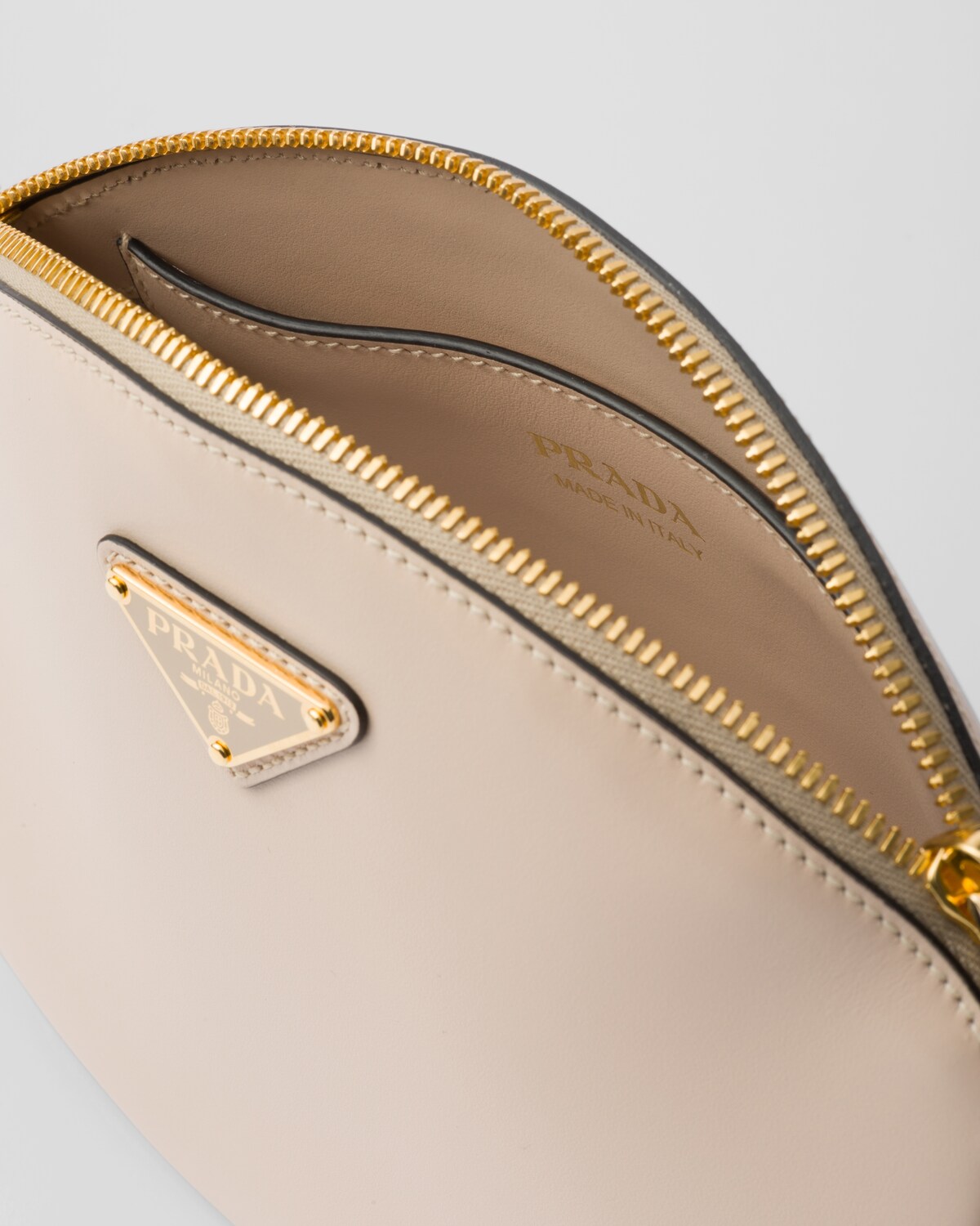 Travertine Leather Mini Shoulder Bag | PRADA