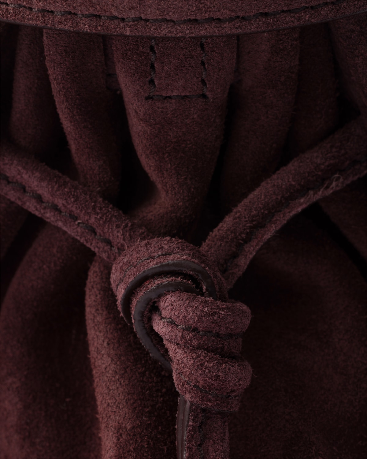 Burgundy Prada Bonnie Small Suede Shoulder Bag | PRADA - United States