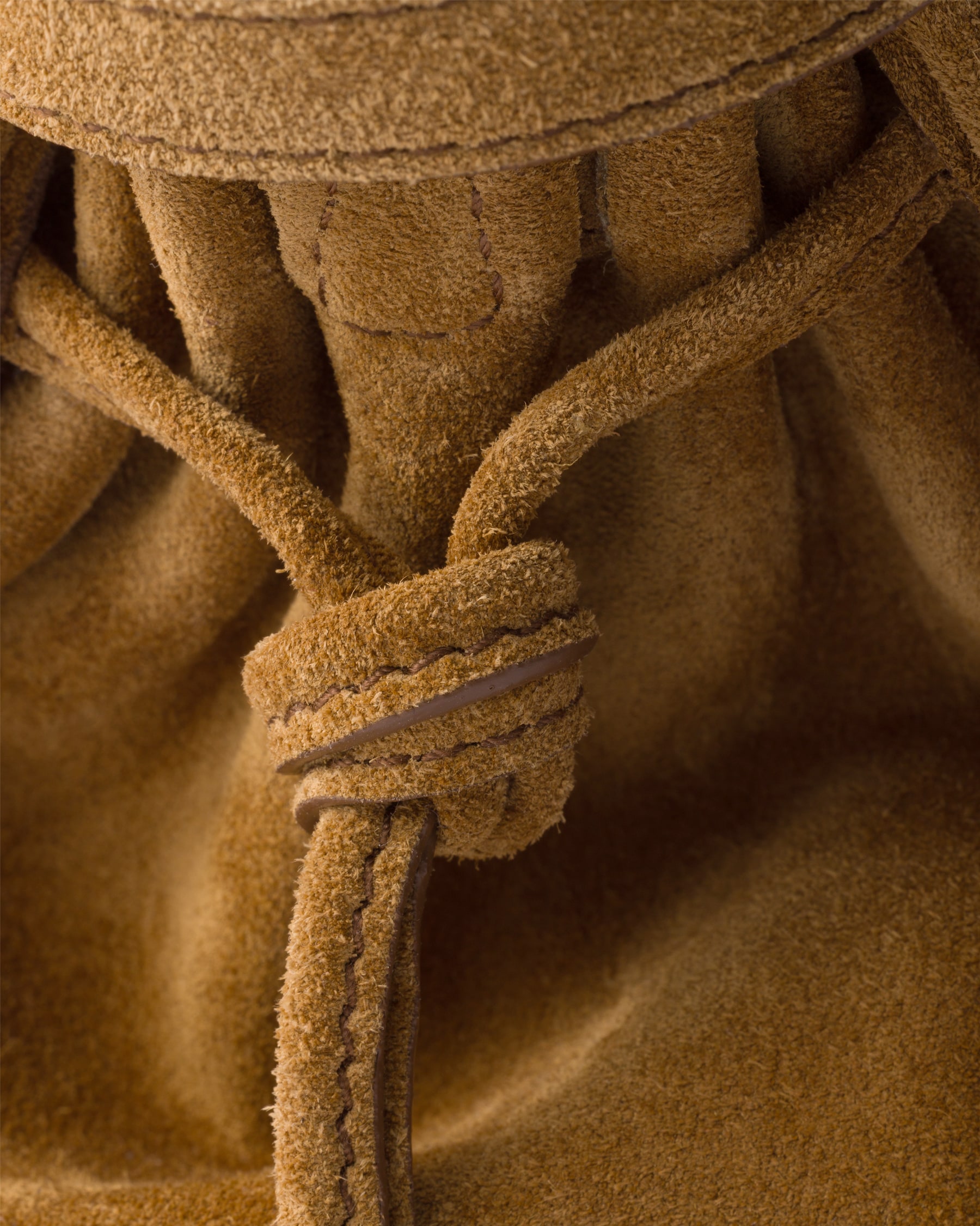Cinnamon Prada Bonnie Small Suede Shoulder Bag | PRADA - United States