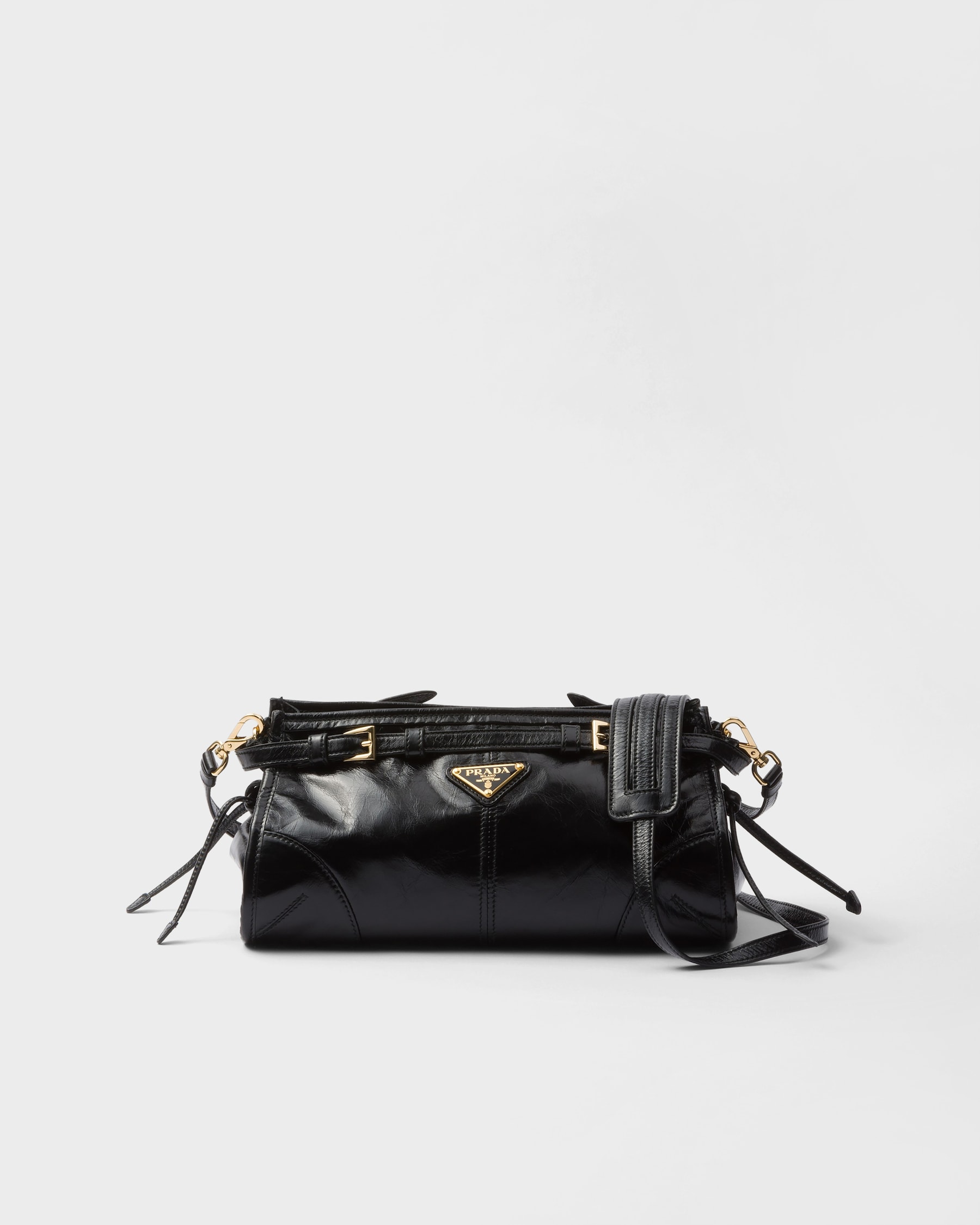 Black Prada Bonnie Small Leather Shoulder Bag | PRADA