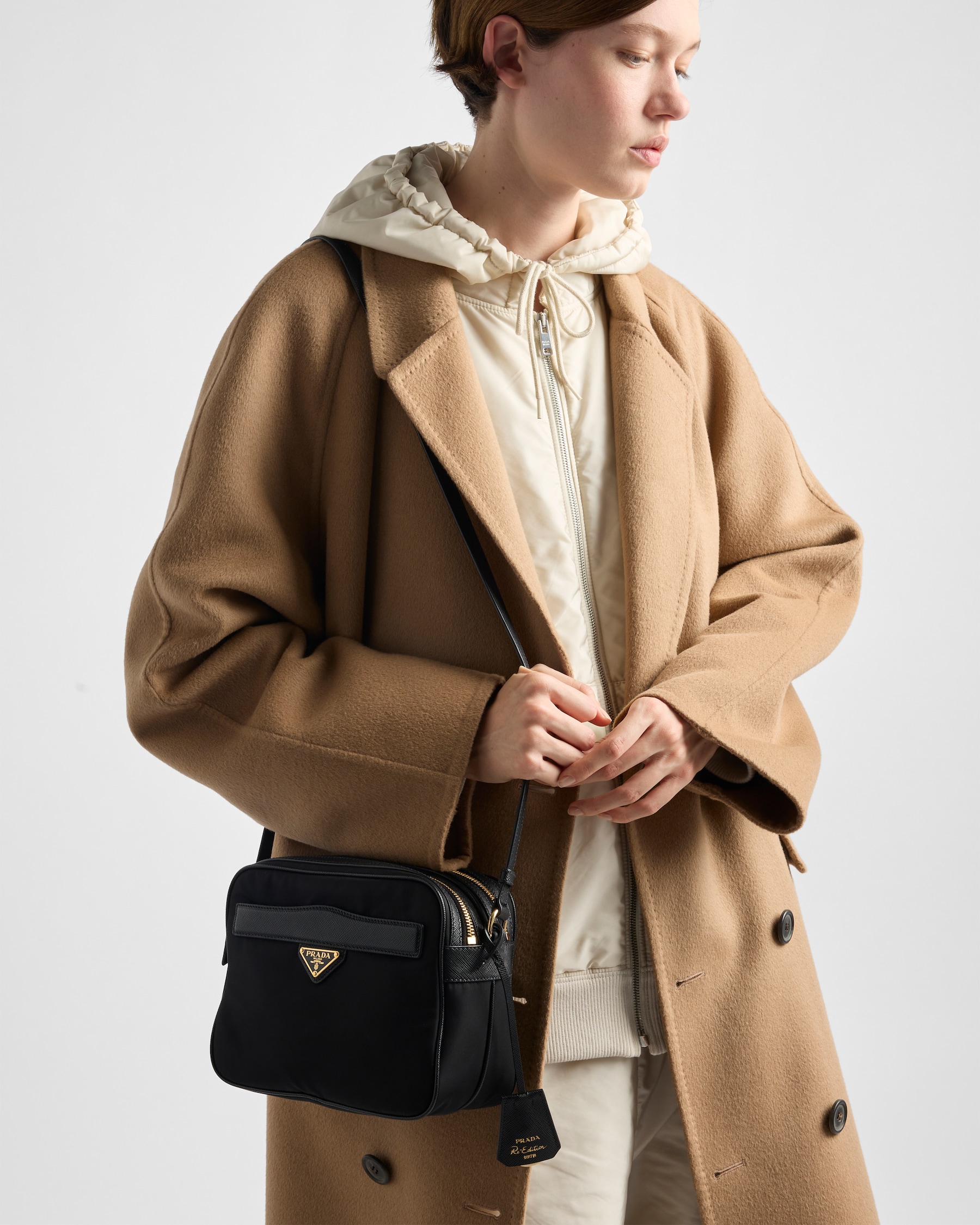 Black Prada Re-edition 1978 Re-nylon And Saffiano Leather Mini Shoulder ...