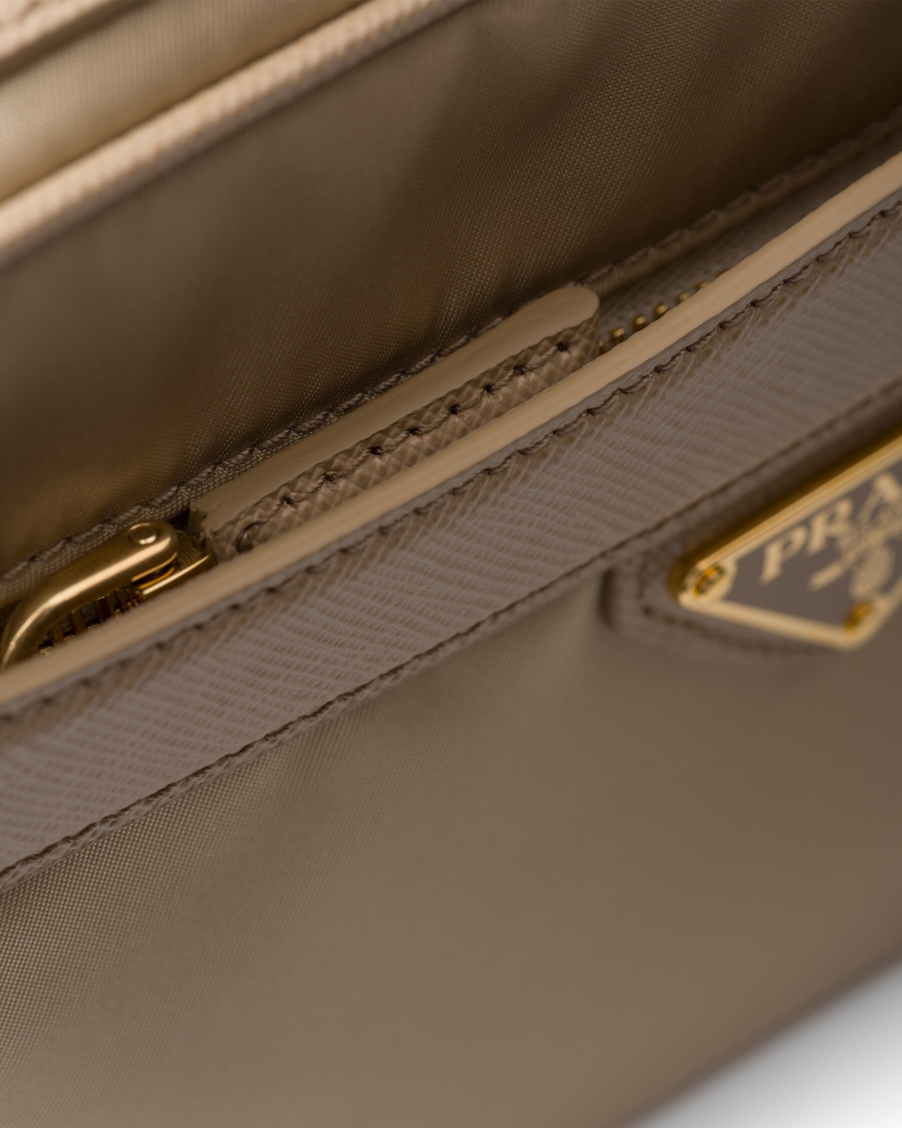 Camel Brown Prada Re-edition 1978 Re-nylon And Saffiano Leather Mini ...