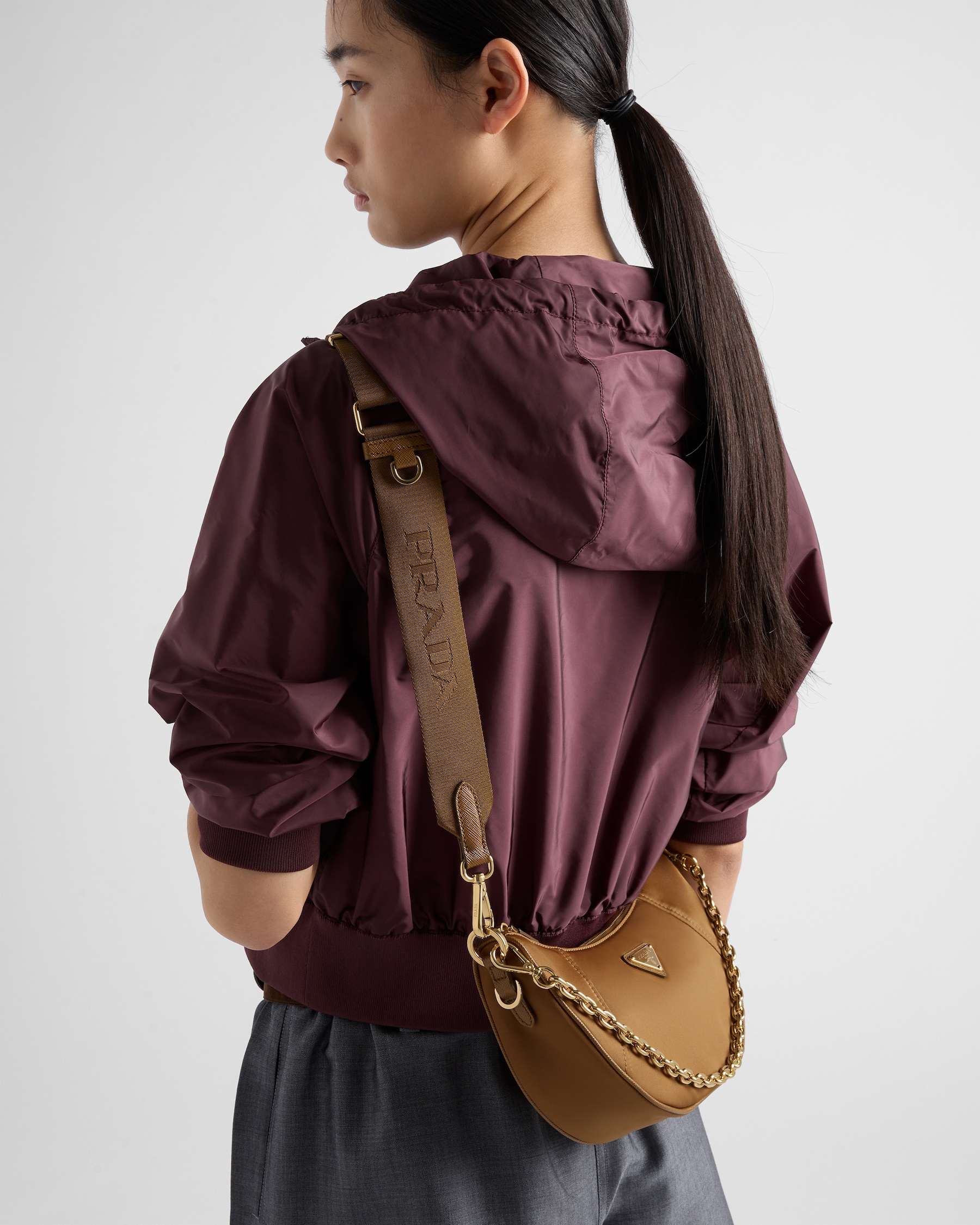 Brandy Prada Demi-lune Re-nylon Shoulder Bag | PRADA