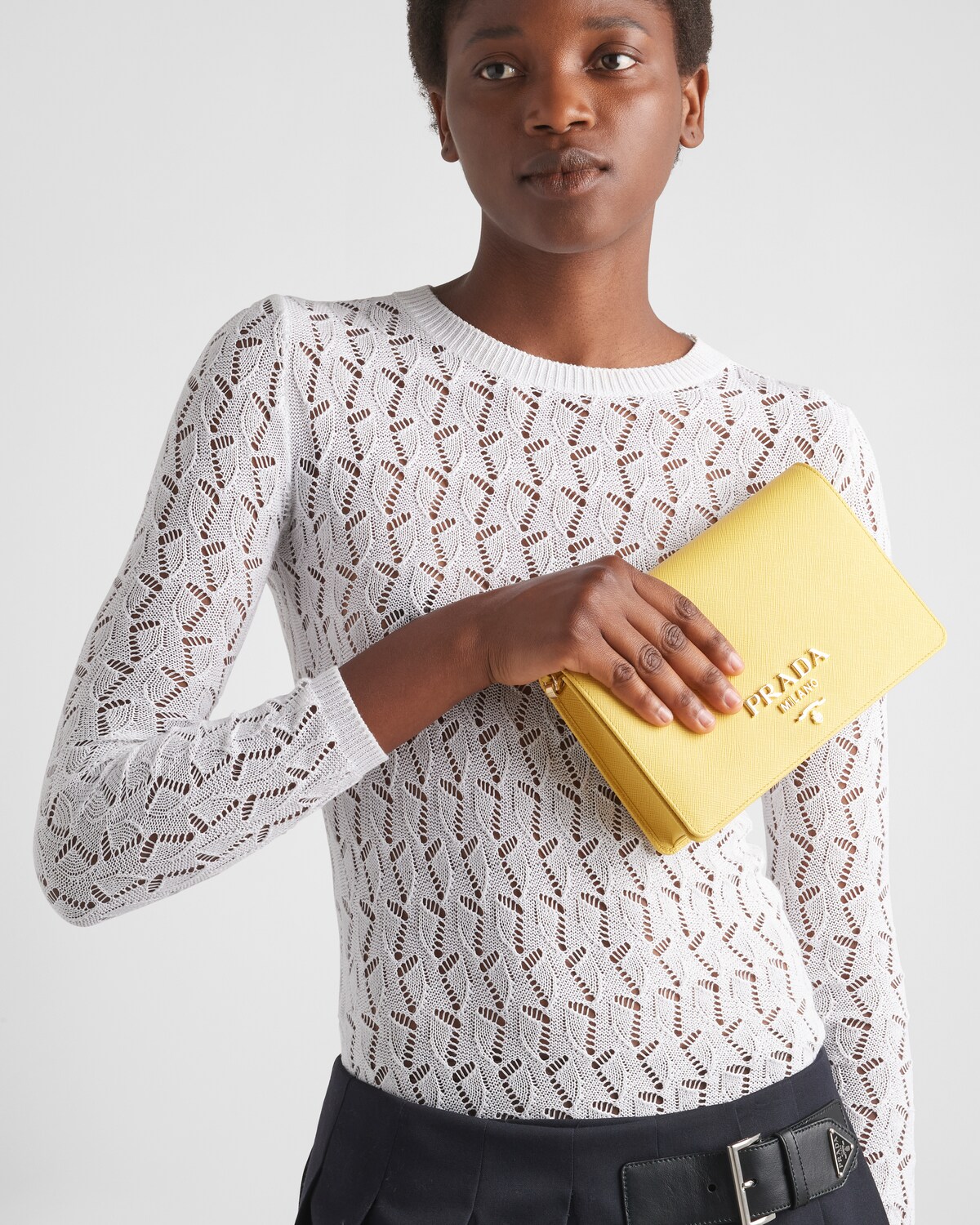 Sunny Yellow Saffiano Leather Mini Bag | PRADA