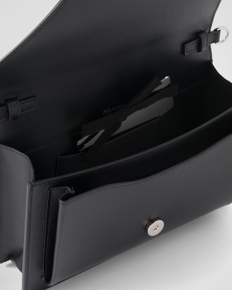 Black Saffiano Leather Mini Envelope Bag | PRADA