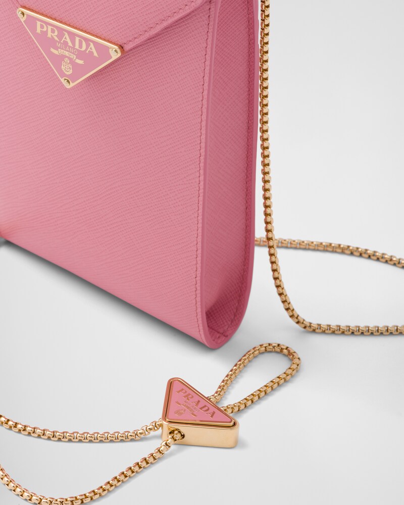 Petal Pink Saffiano Leather Mini-bag | PRADA