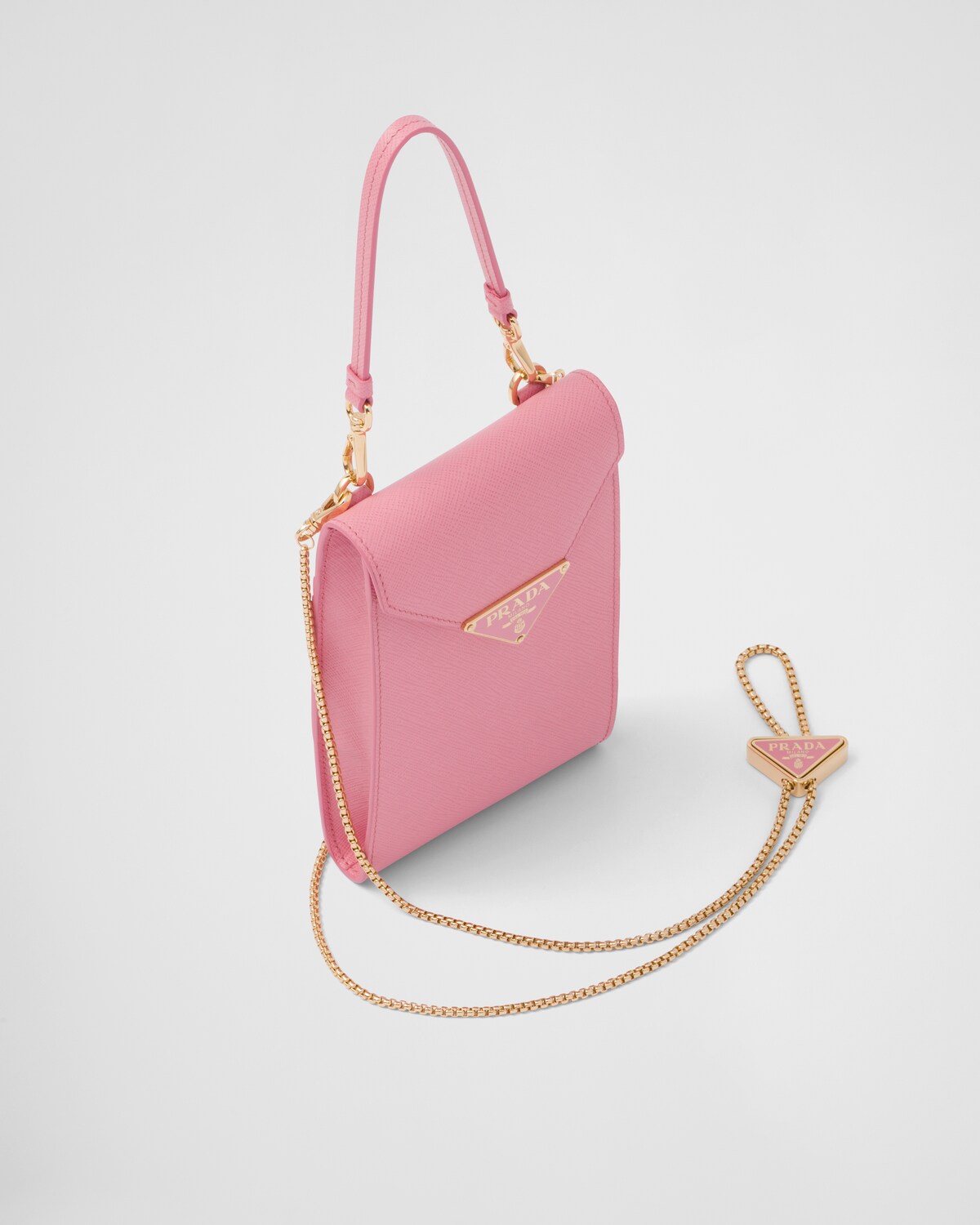 Petal Pink Saffiano Leather Mini-bag | PRADA