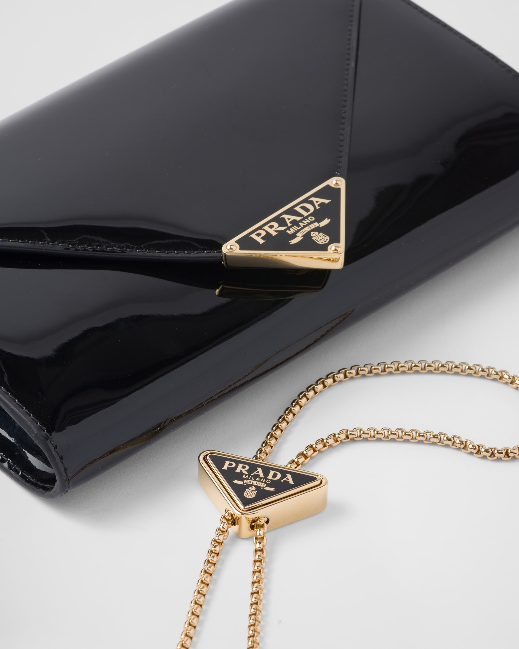 Black Mini Patent Leather Bag | PRADA