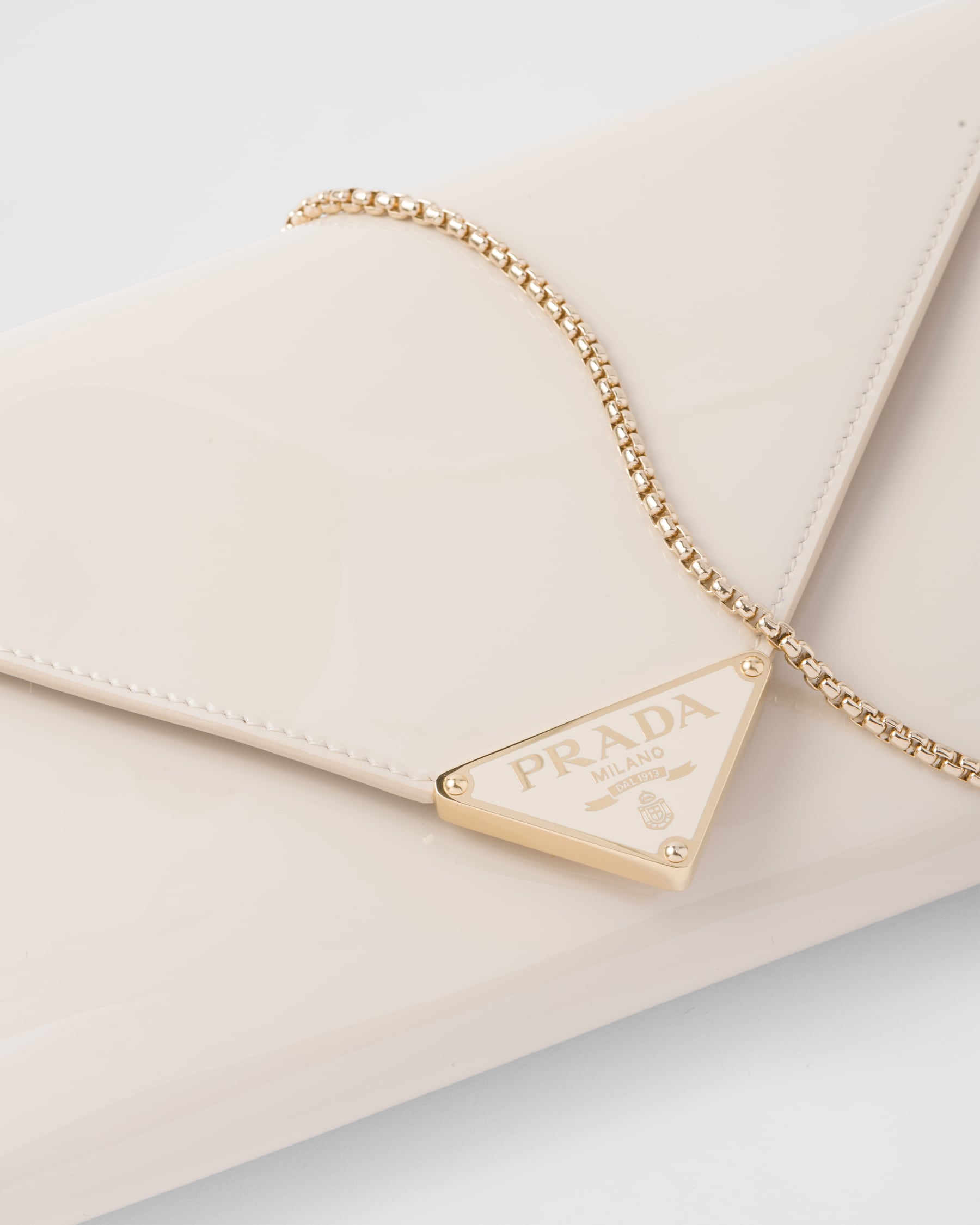 Ivory Patent Leather Mini-bag | PRADA