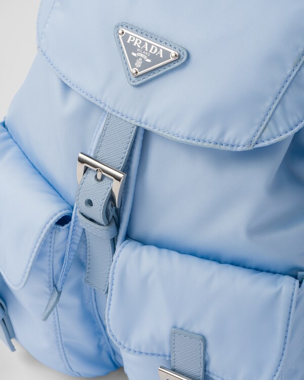 Light Blue Small Re-nylon Backpack | PRADA