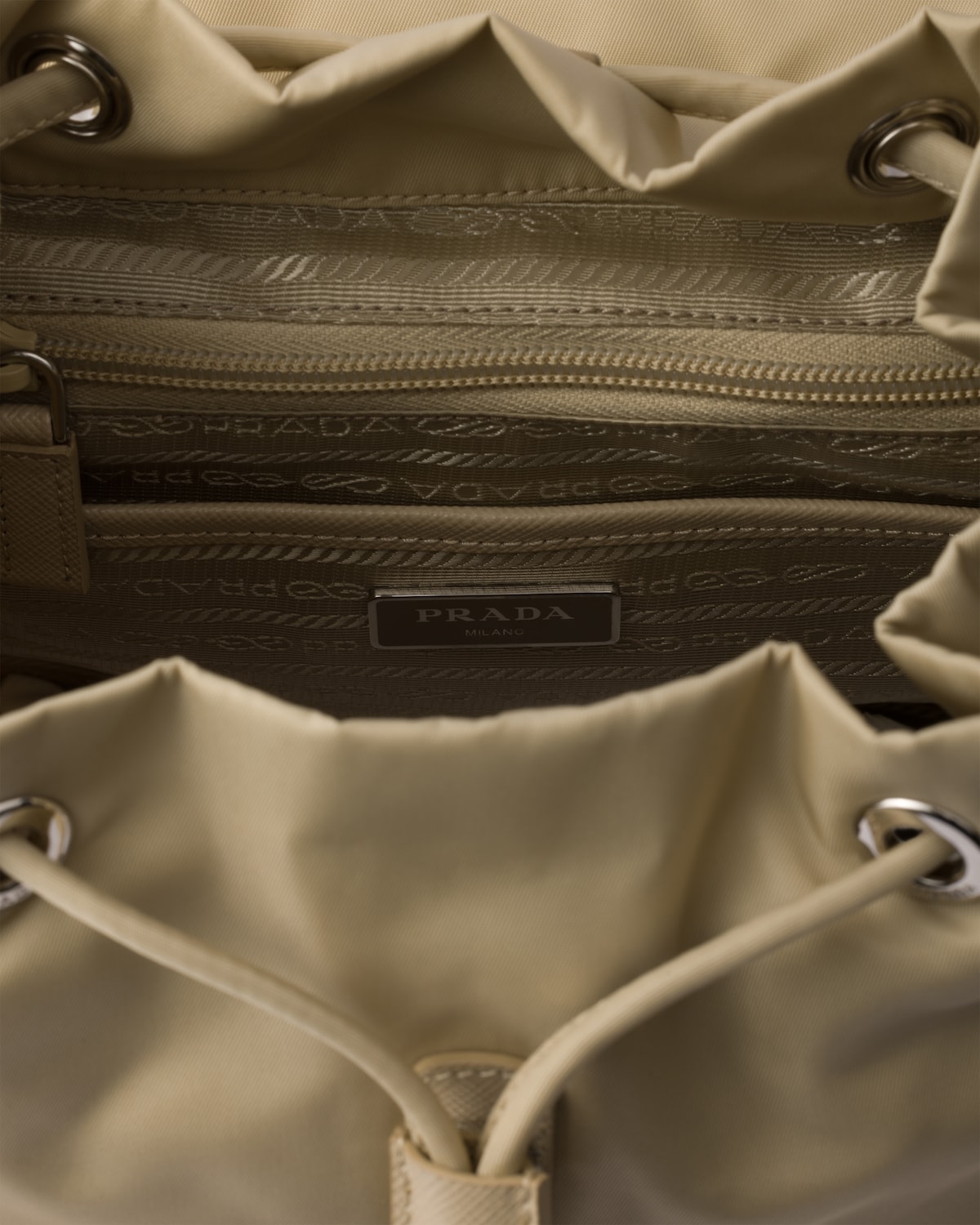 Desert Beige Small Re-nylon Backpack | PRADA