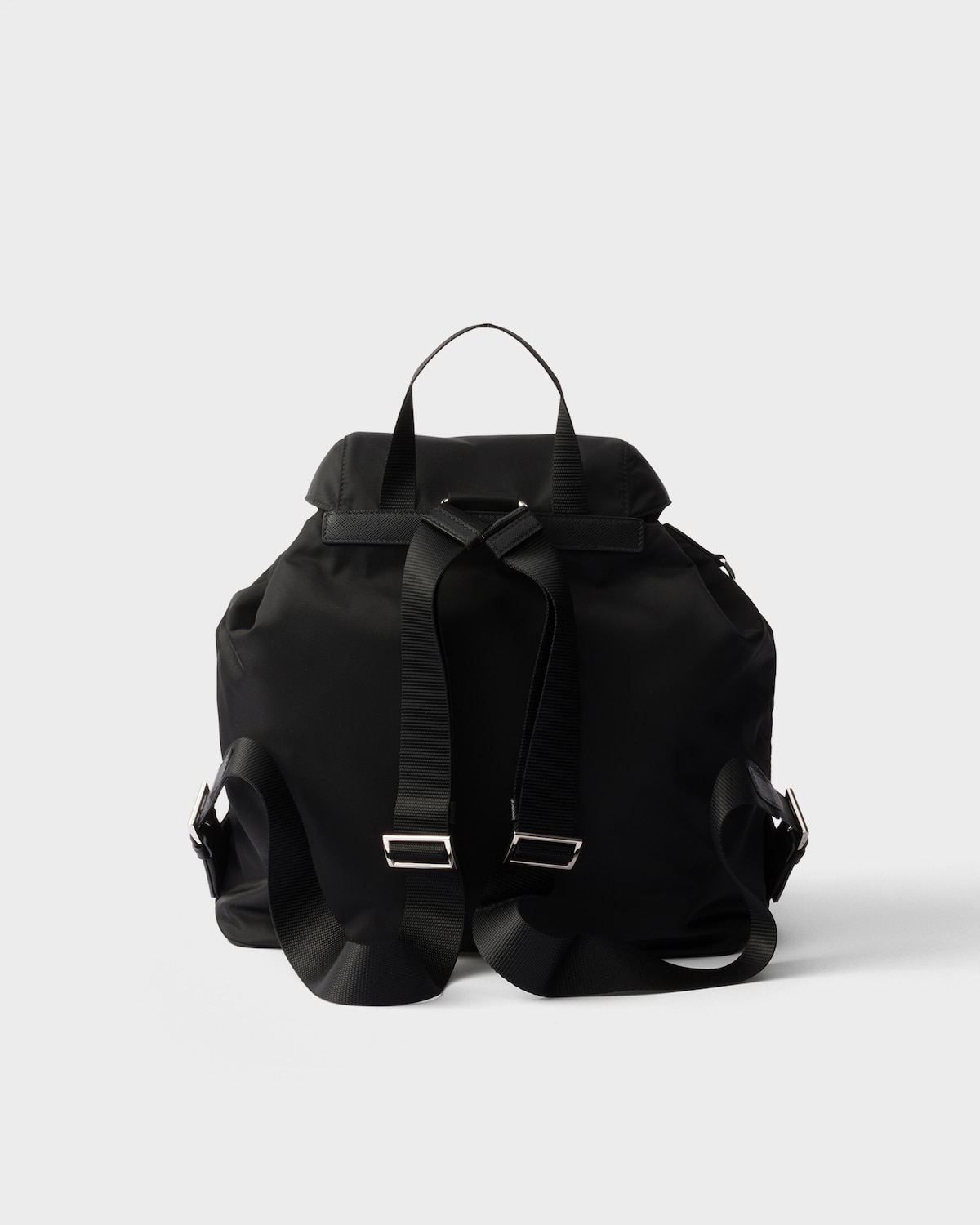 Black Medium Re-nylon Backpack With Pouch | PRADA