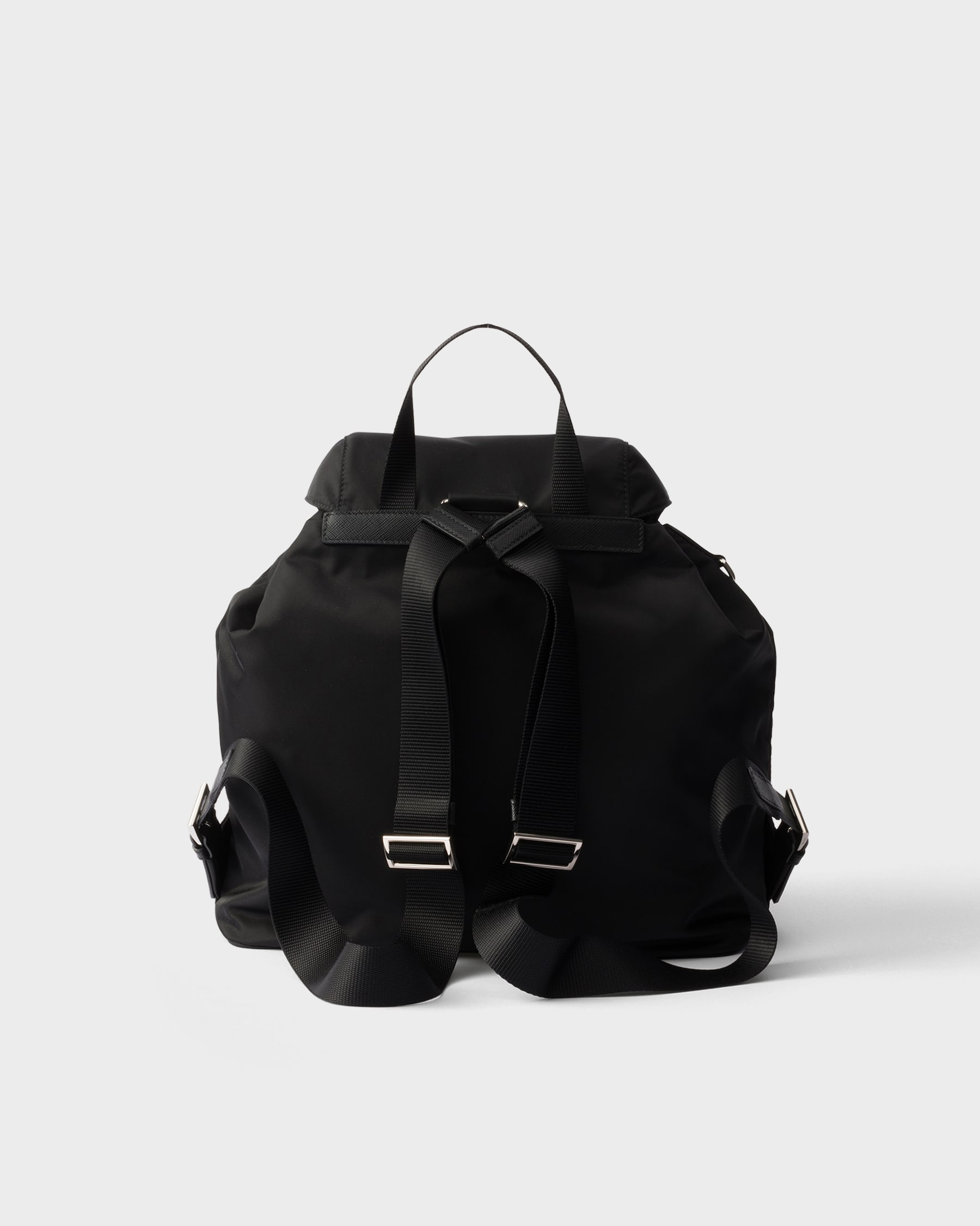 Black Medium Re-nylon Backpack With Pouch | PRADA