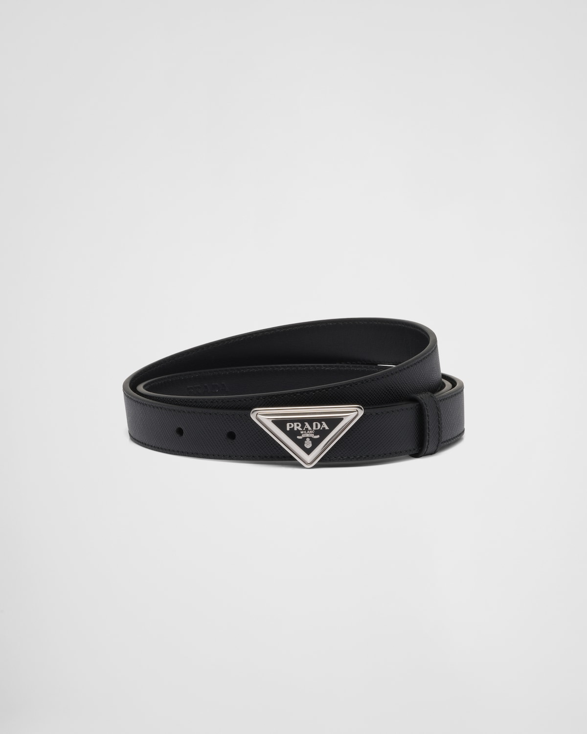 Black Saffiano Leather Belt | PRADA