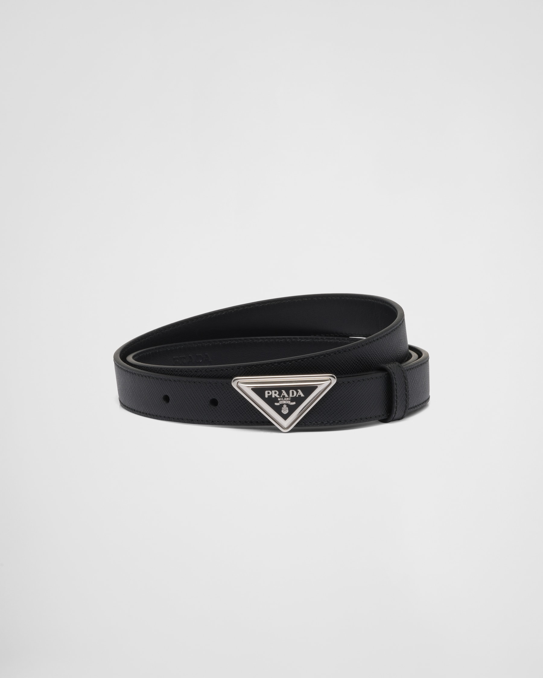 Black Saffiano Leather Belt | PRADA