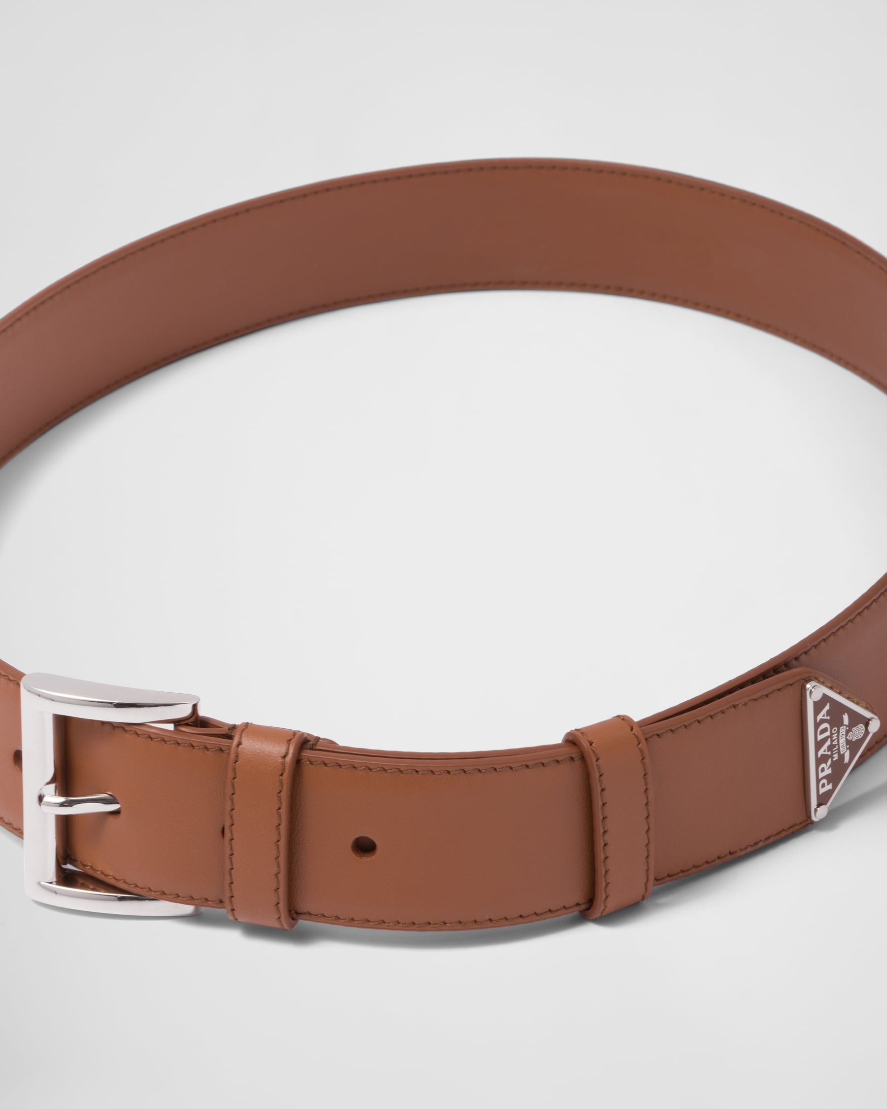 Cognac Leather Belt | PRADA