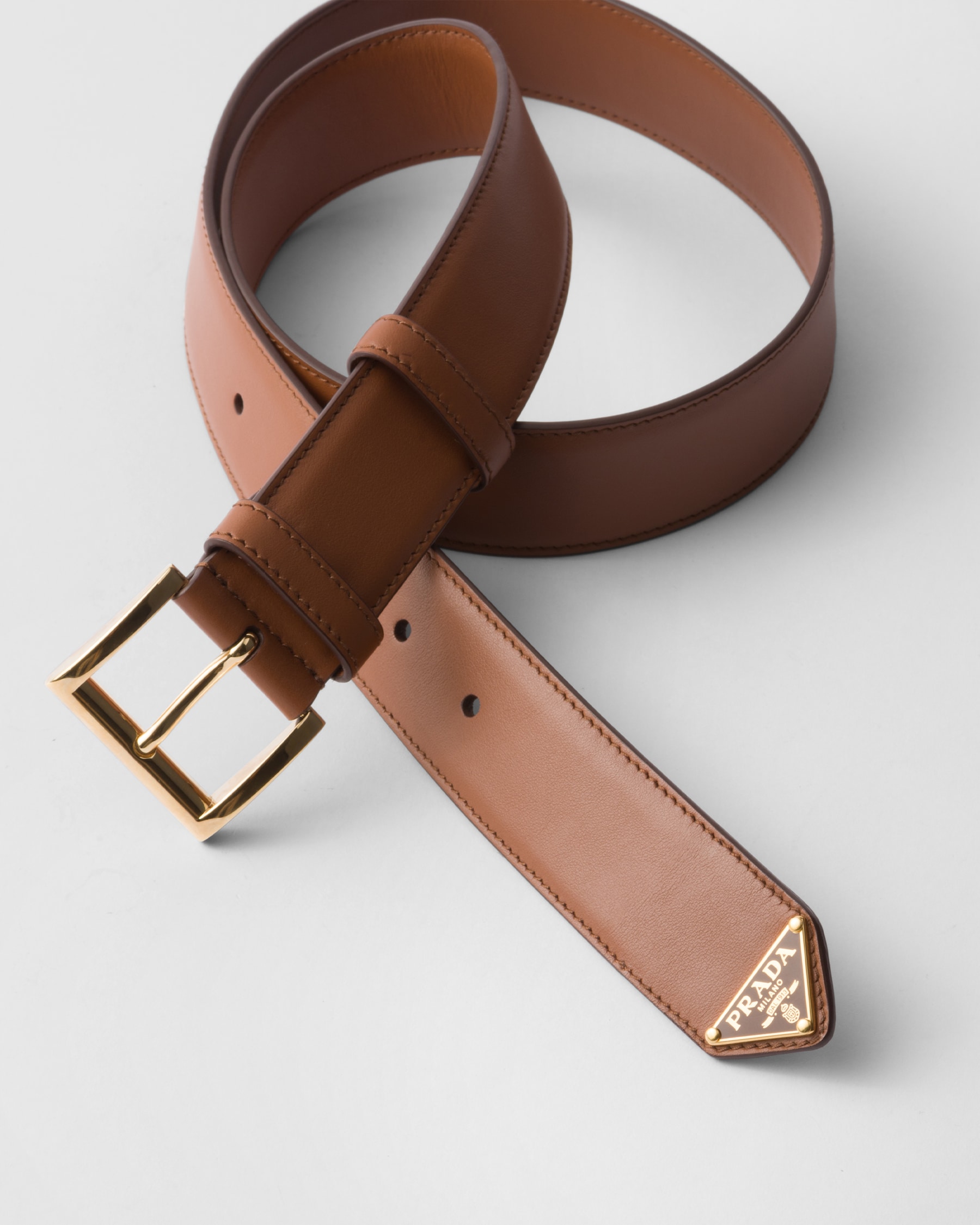 Cognac Leather Belt | PRADA