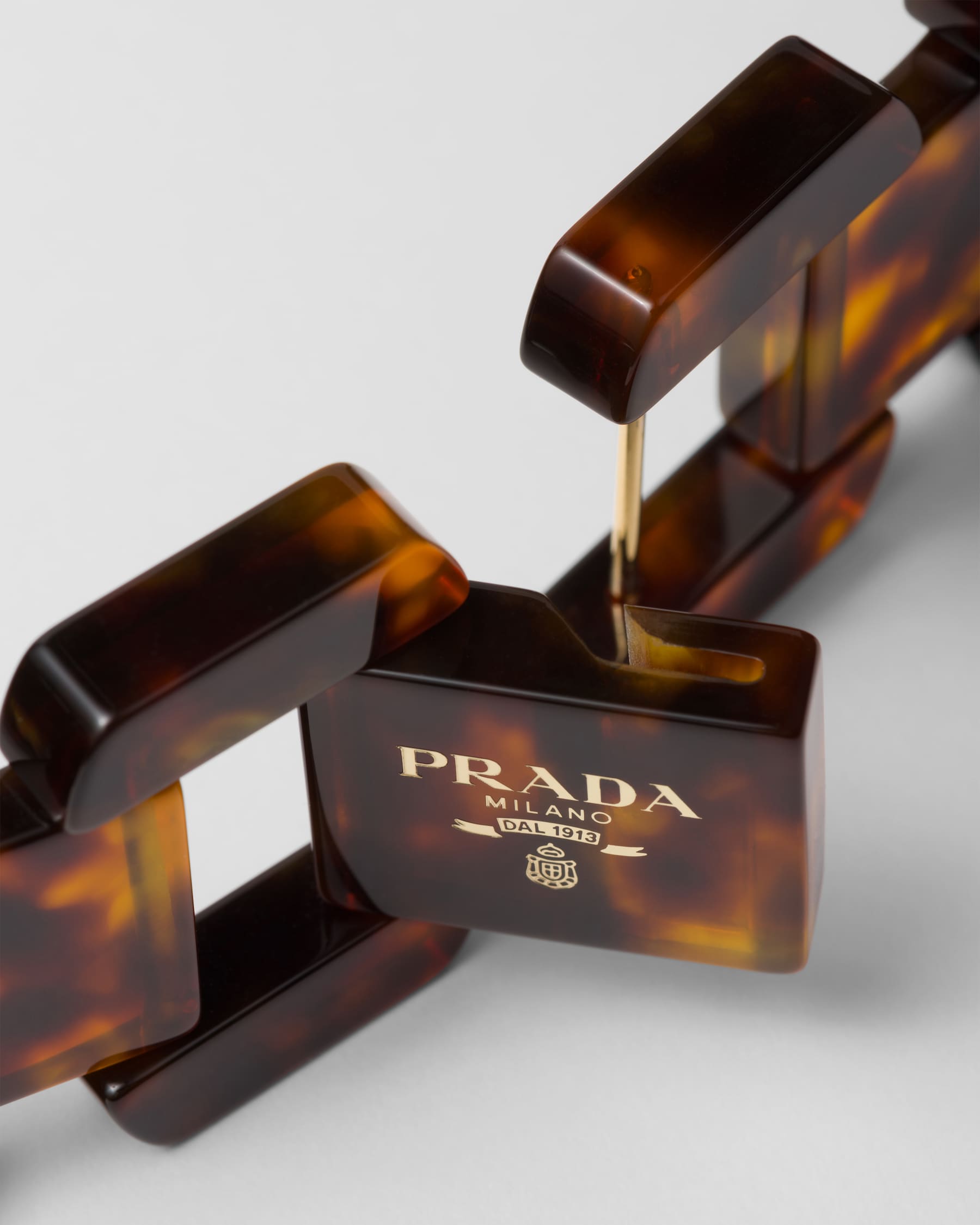 Honey/tortoiseshell Plexiglas Belt | PRADA