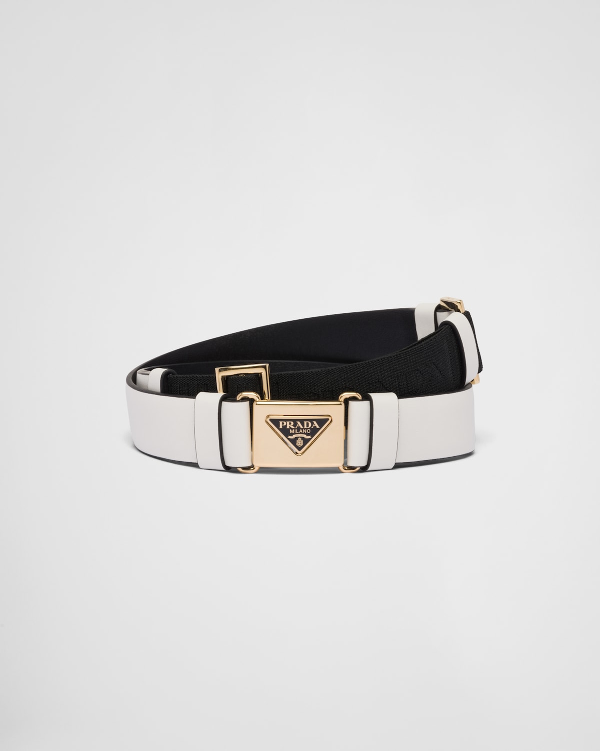 White Leather Belt | PRADA
