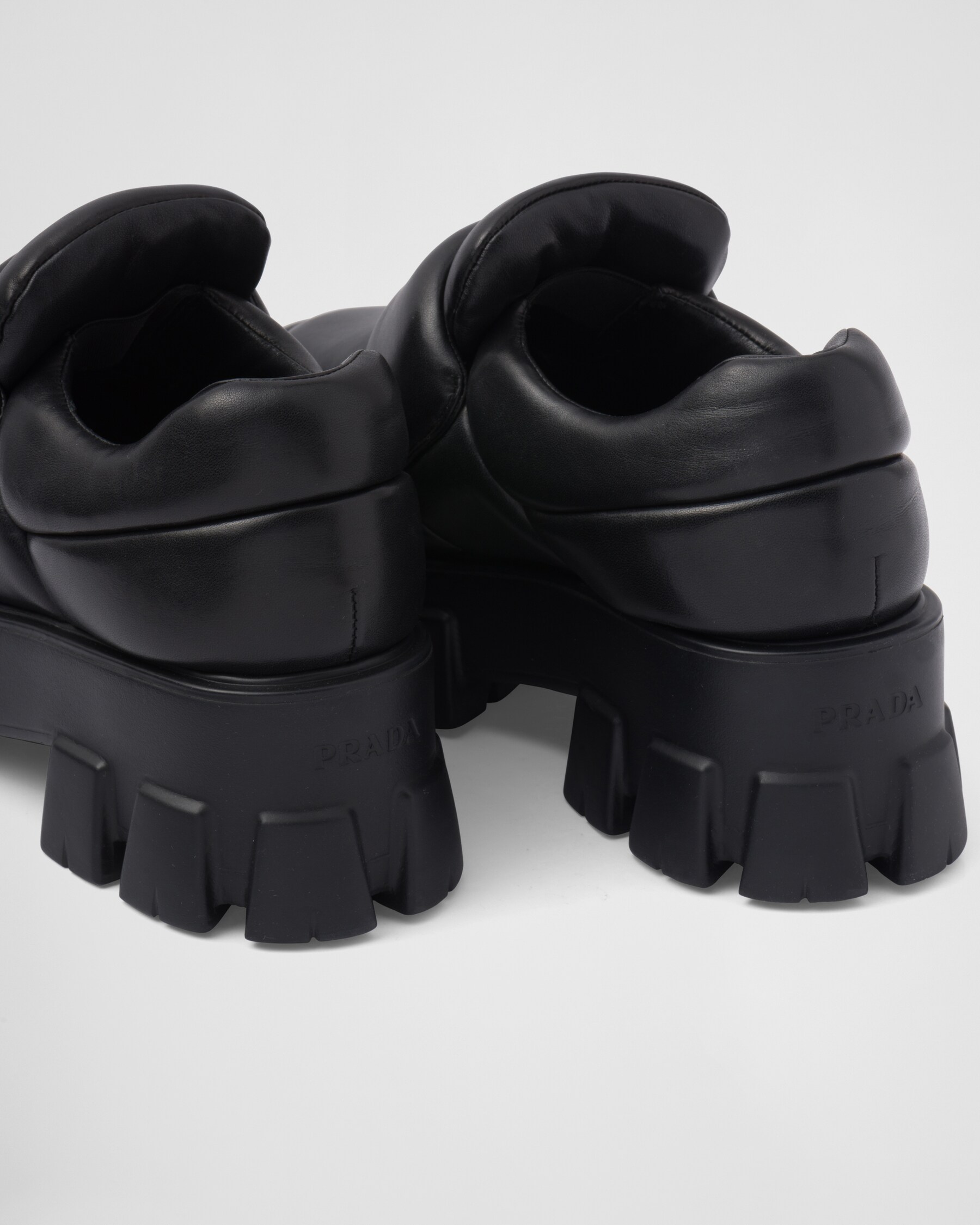 Black Soft Padded Nappa Leather Loafers | PRADA