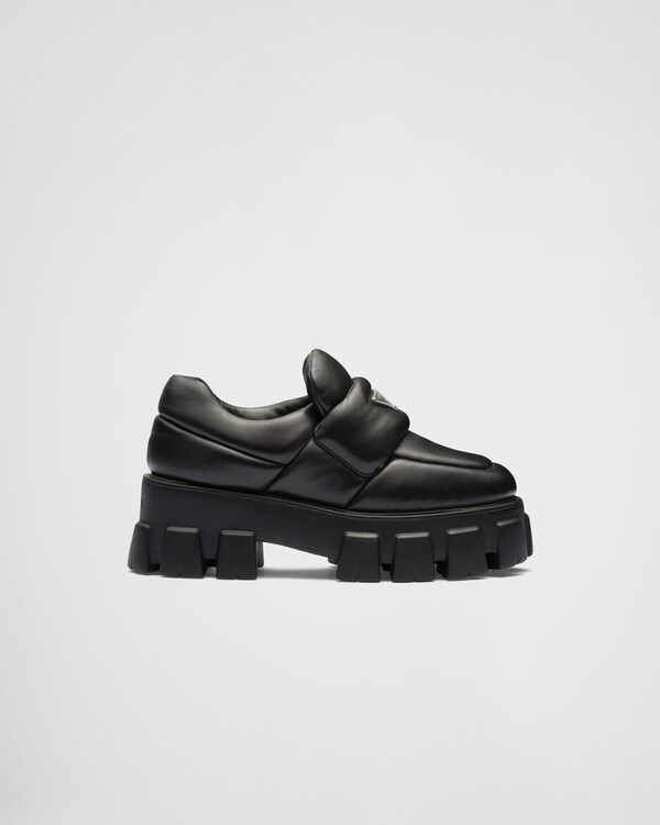 Black Soft Padded Nappa Leather Loafers | PRADA