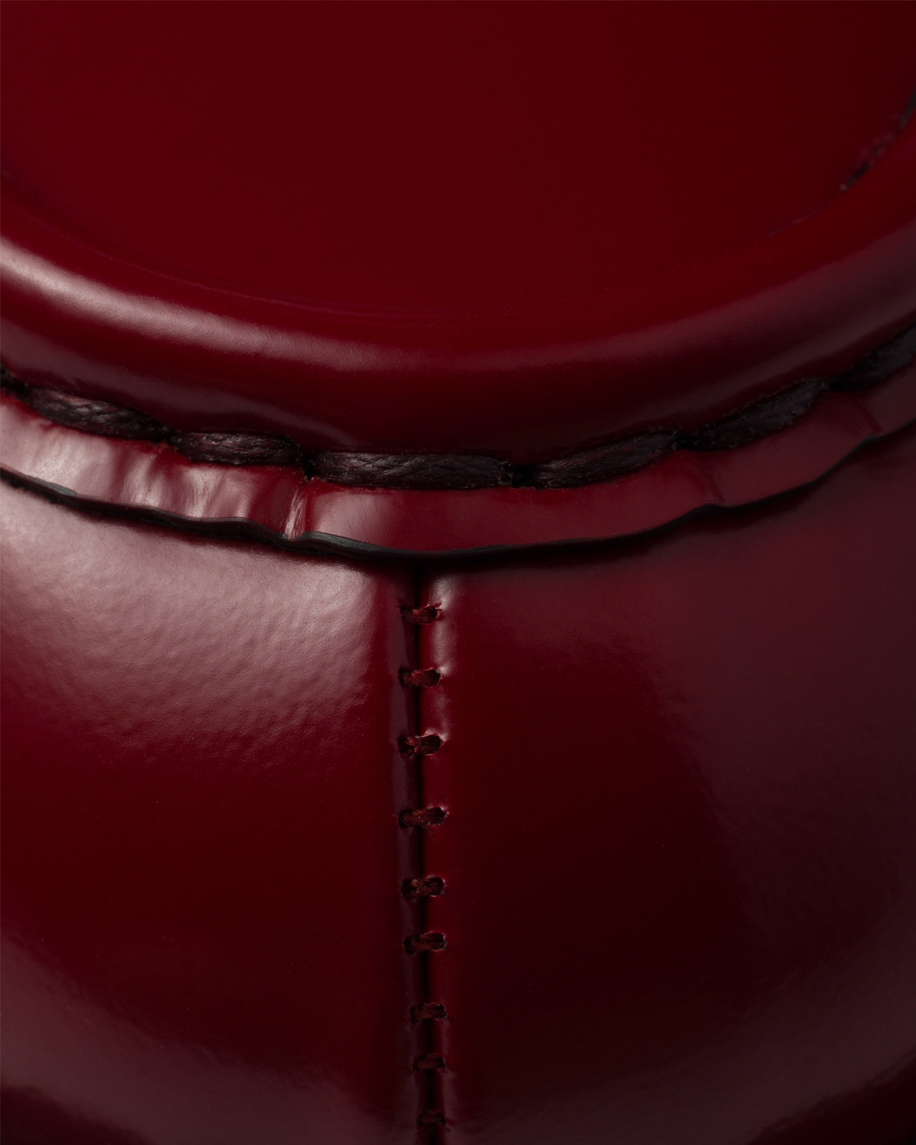 Ruby Red Chocolate Brushed Leather Loafers | PRADA