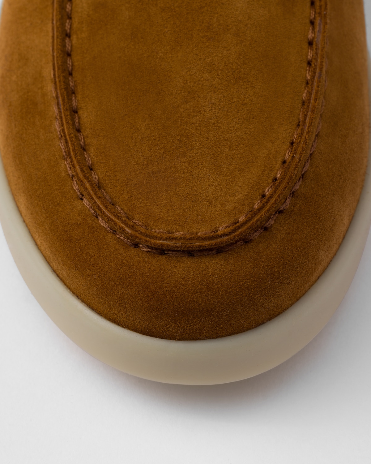 Cognac Suede Sabots | PRADA