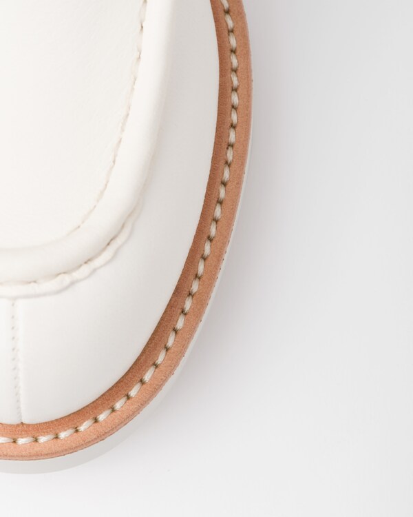 Ivory Leather Loafers | PRADA