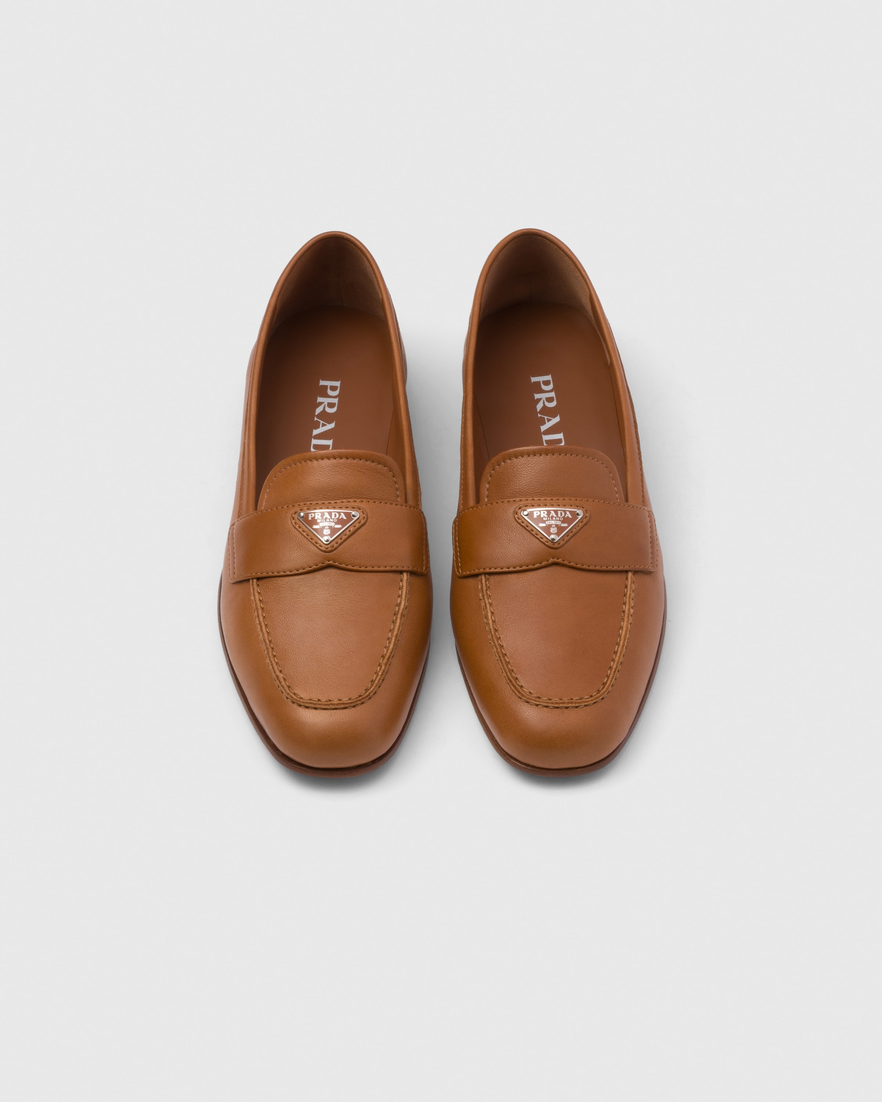 Light Tan Nappa Leather Loafers | PRADA