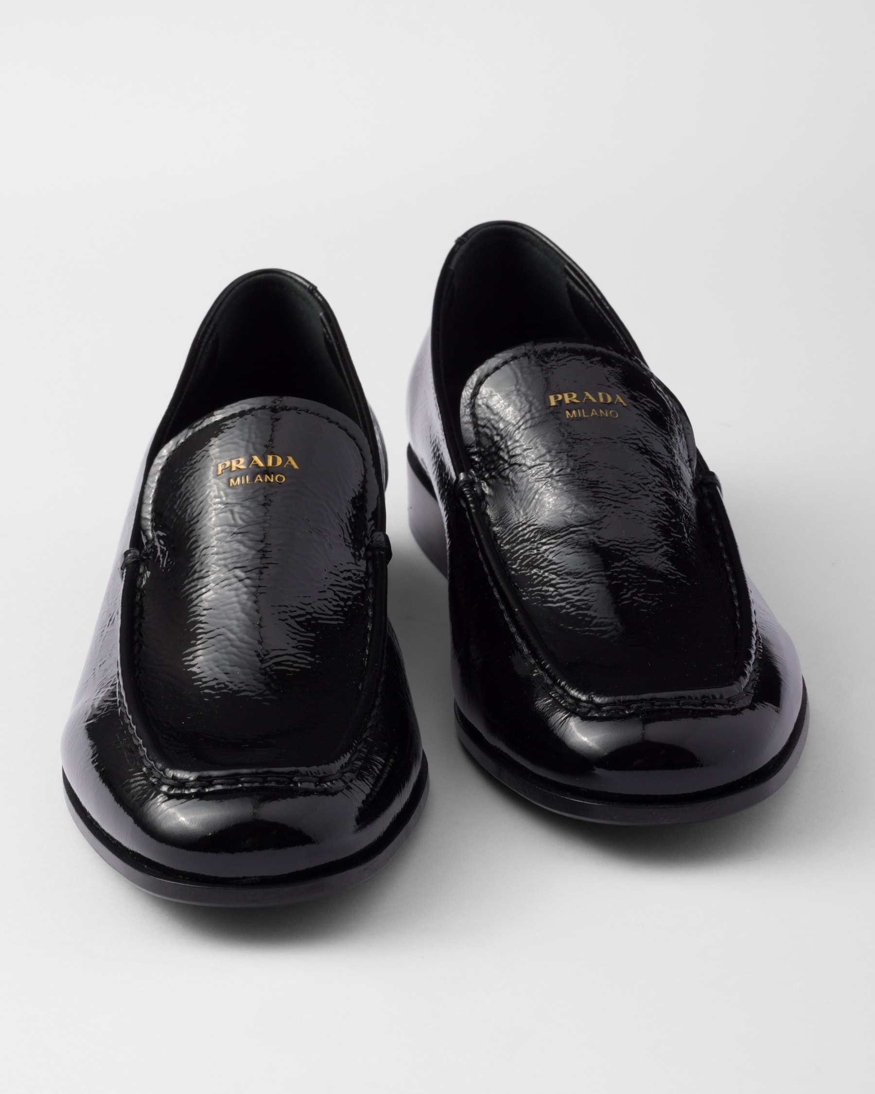 Black Naplak Patent Leather Loafers | PRADA
