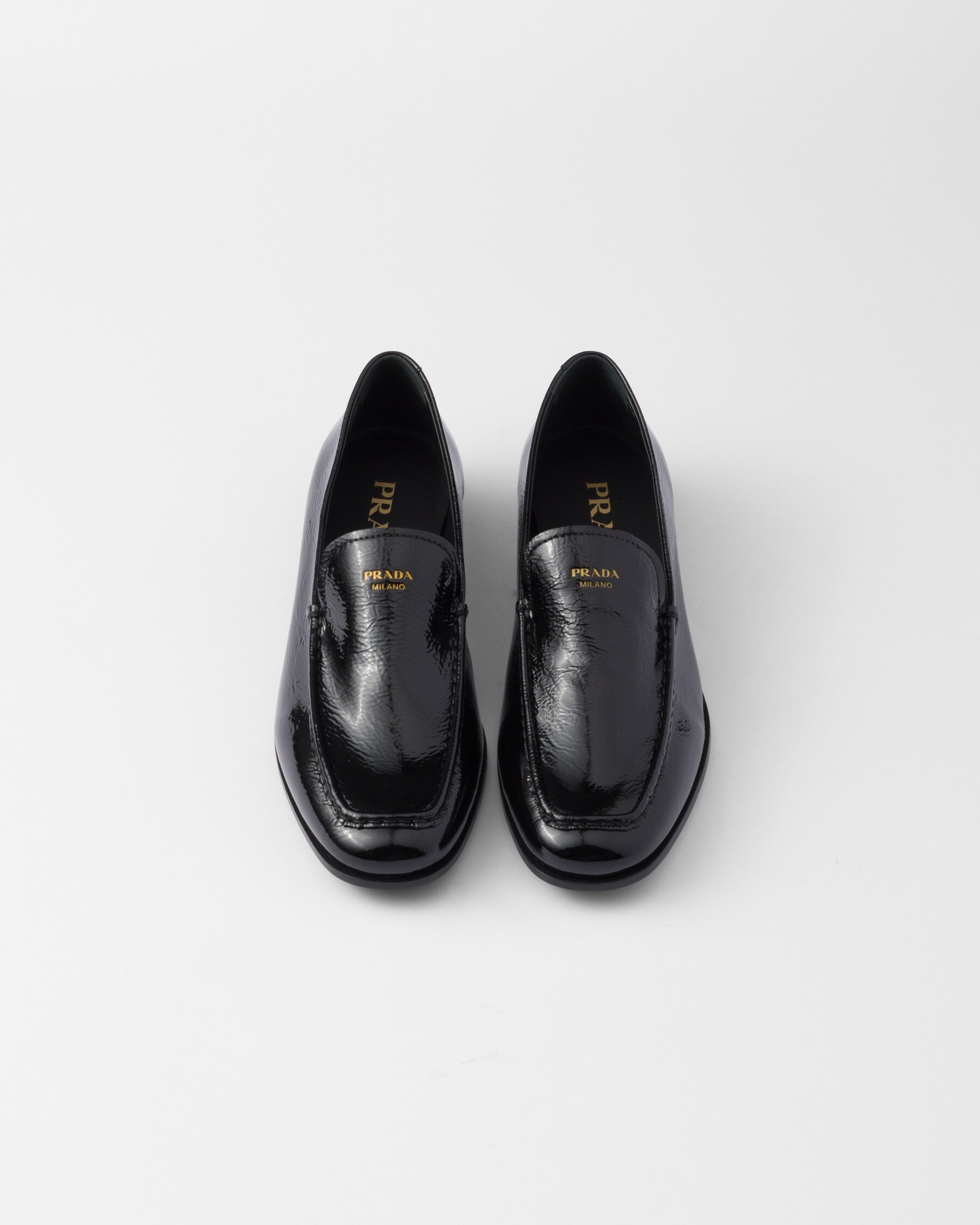 Black Naplak Patent Leather Loafers | PRADA