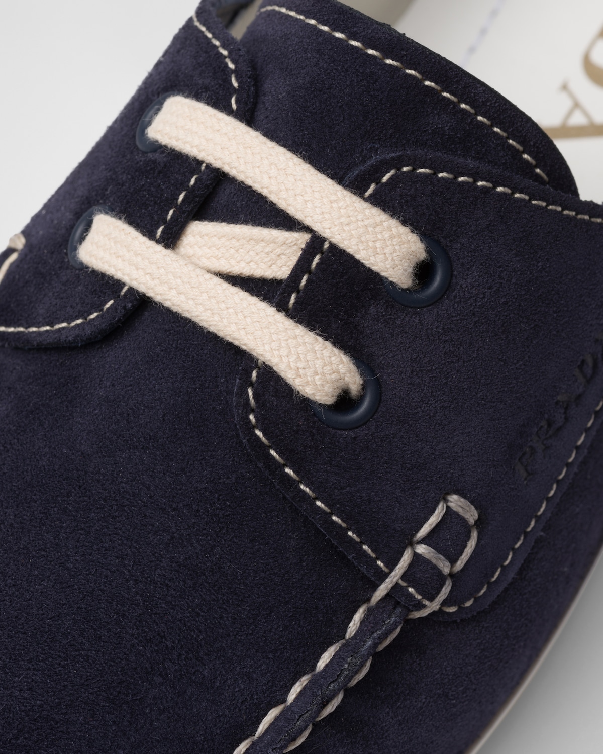 Navy Suede Driving Shoes | PRADA