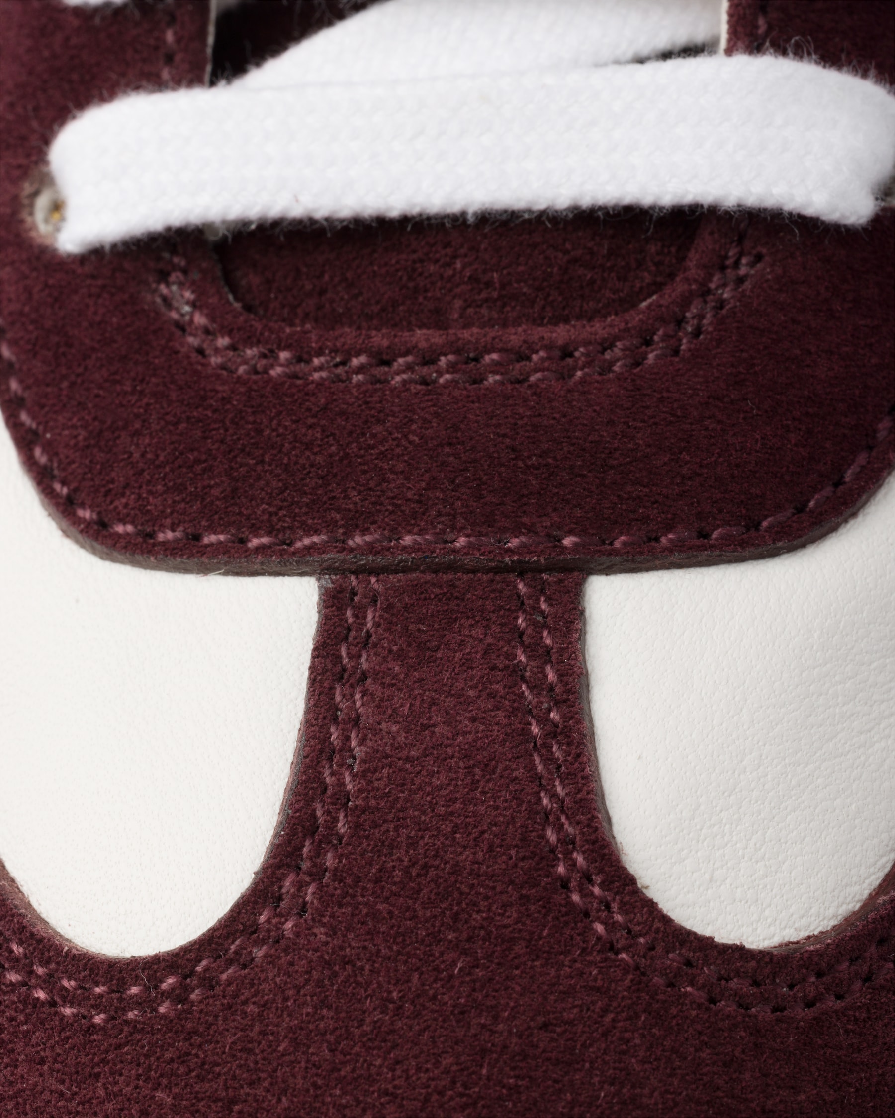 Ivory/burgundy Nappa Leather And Suede Sneakers | PRADA - United States