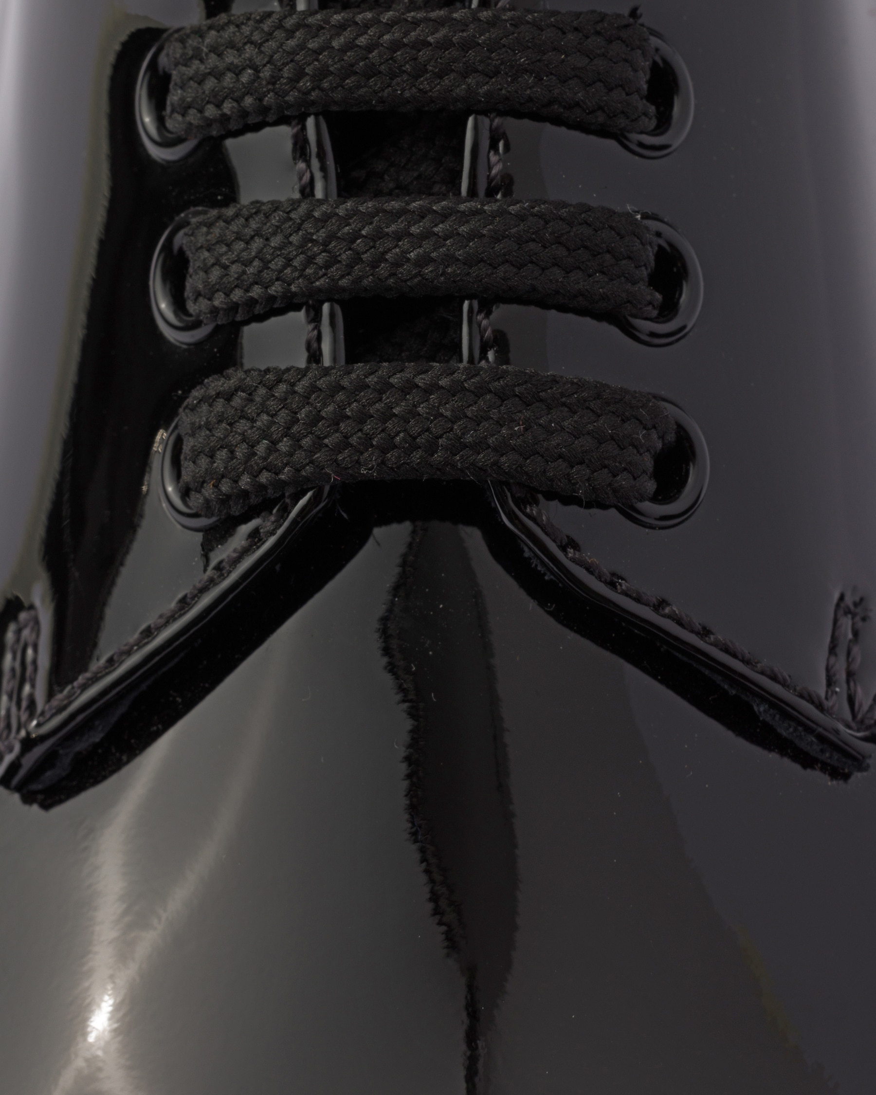 Black Monolith Patent Leather Lace-up Shoes | PRADA