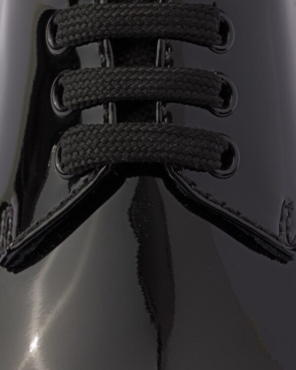 Black Monolith Patent Leather Lace-up Shoes | PRADA